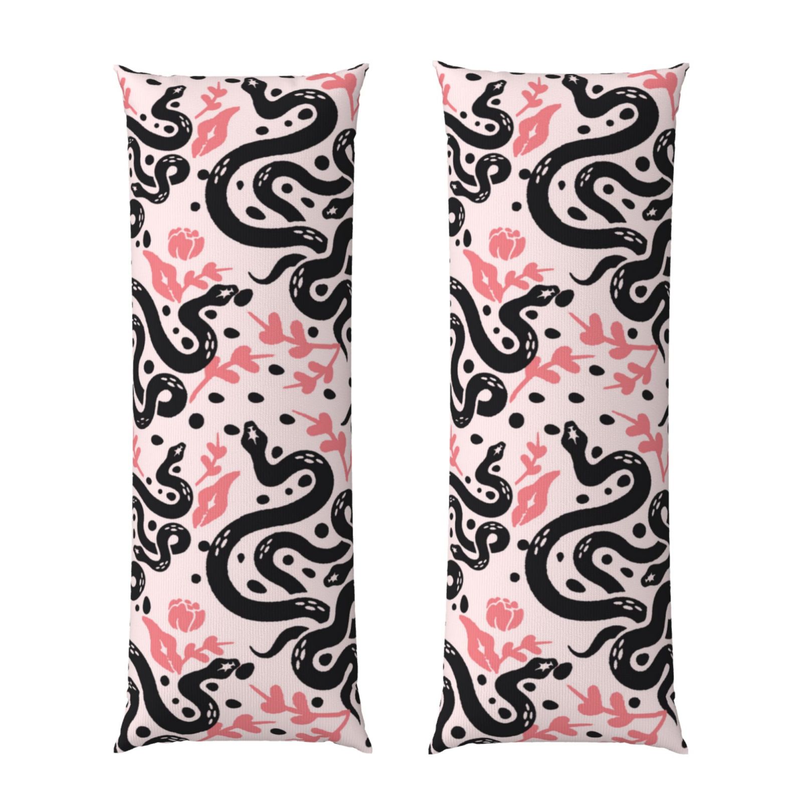 Naloa Black Snake Super Soft 20x60 Body Pillow Case,Long Side Hidden ...