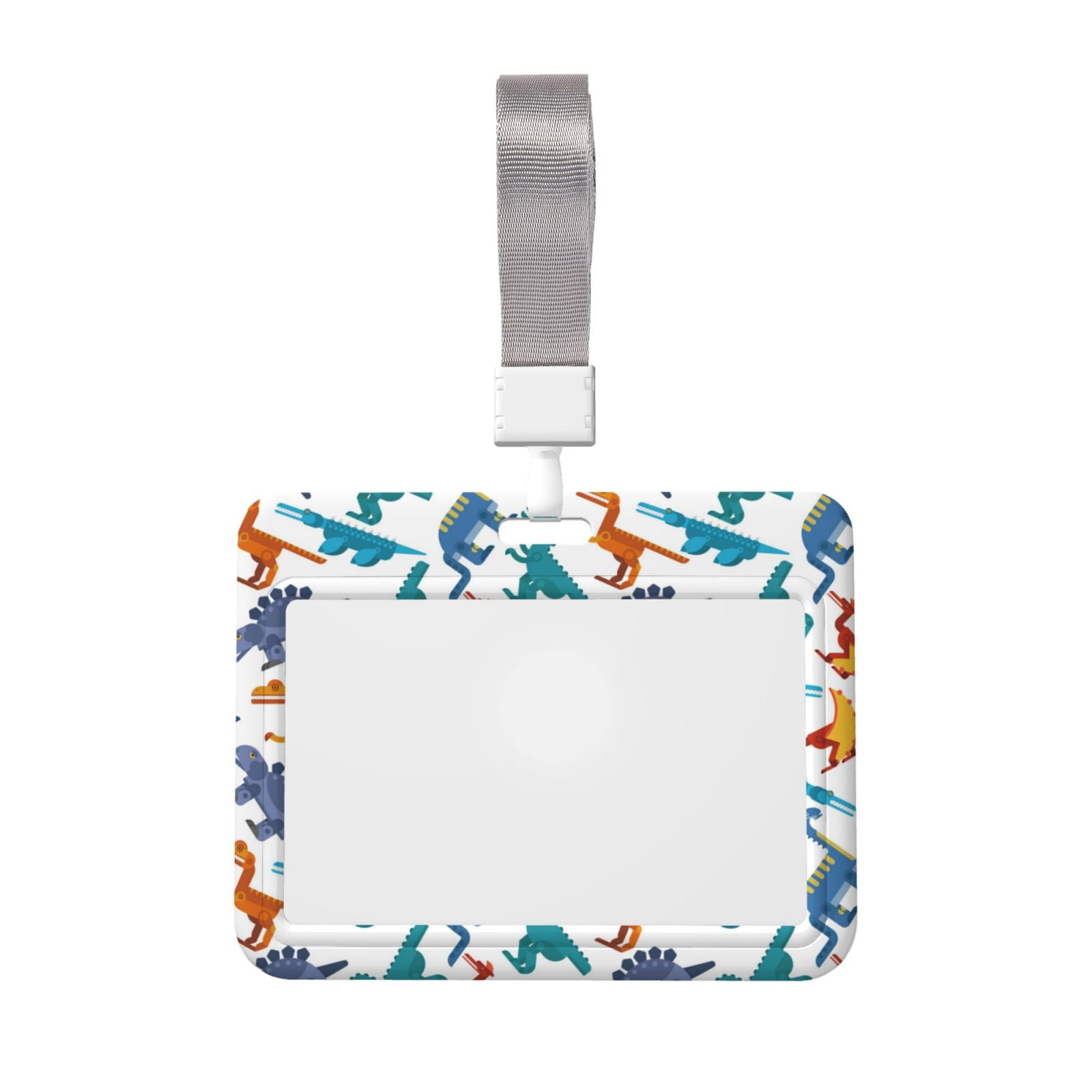 Naloa Block Dinosaur Card Badge Holder Work Badge Sleeve for Office ...