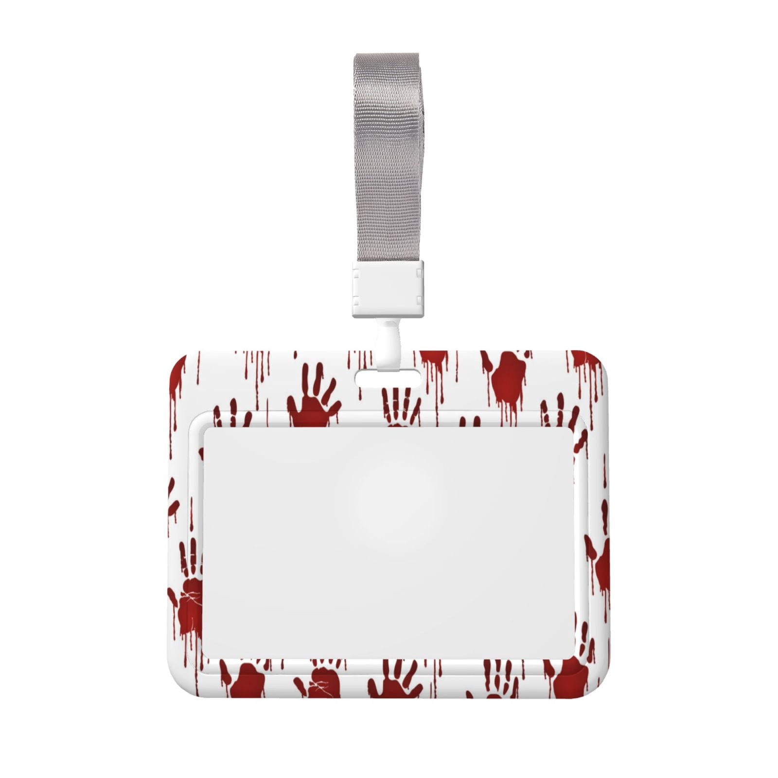 Naloa Bloody Hand 1 Card Badge Holder Work Badge Sleeve for Office ...