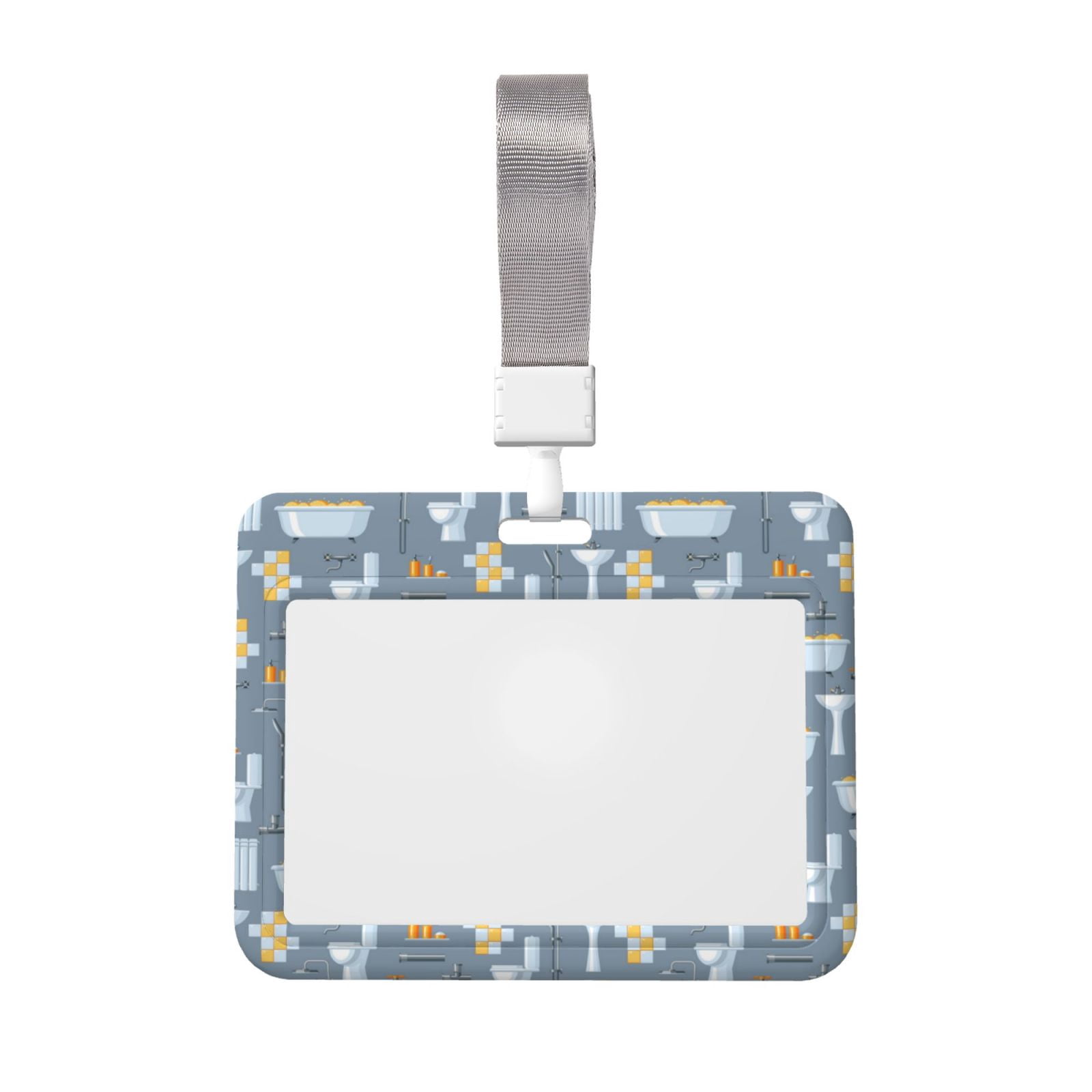 Naloa Blue Bathroom Card Badge Holder Work Badge Sleeve for Office ...