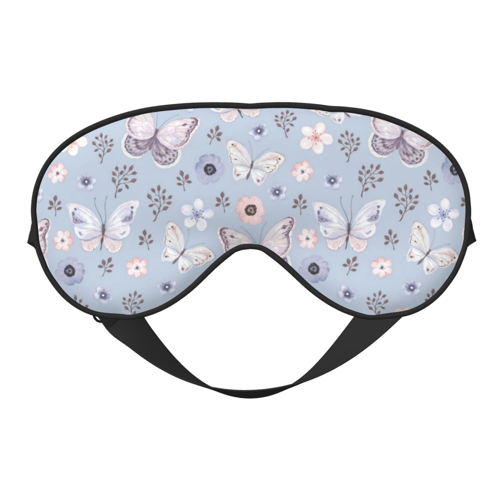 Naloa Blue Butterfly Print Sleep Mask for Sleeper, Light Blocking ...