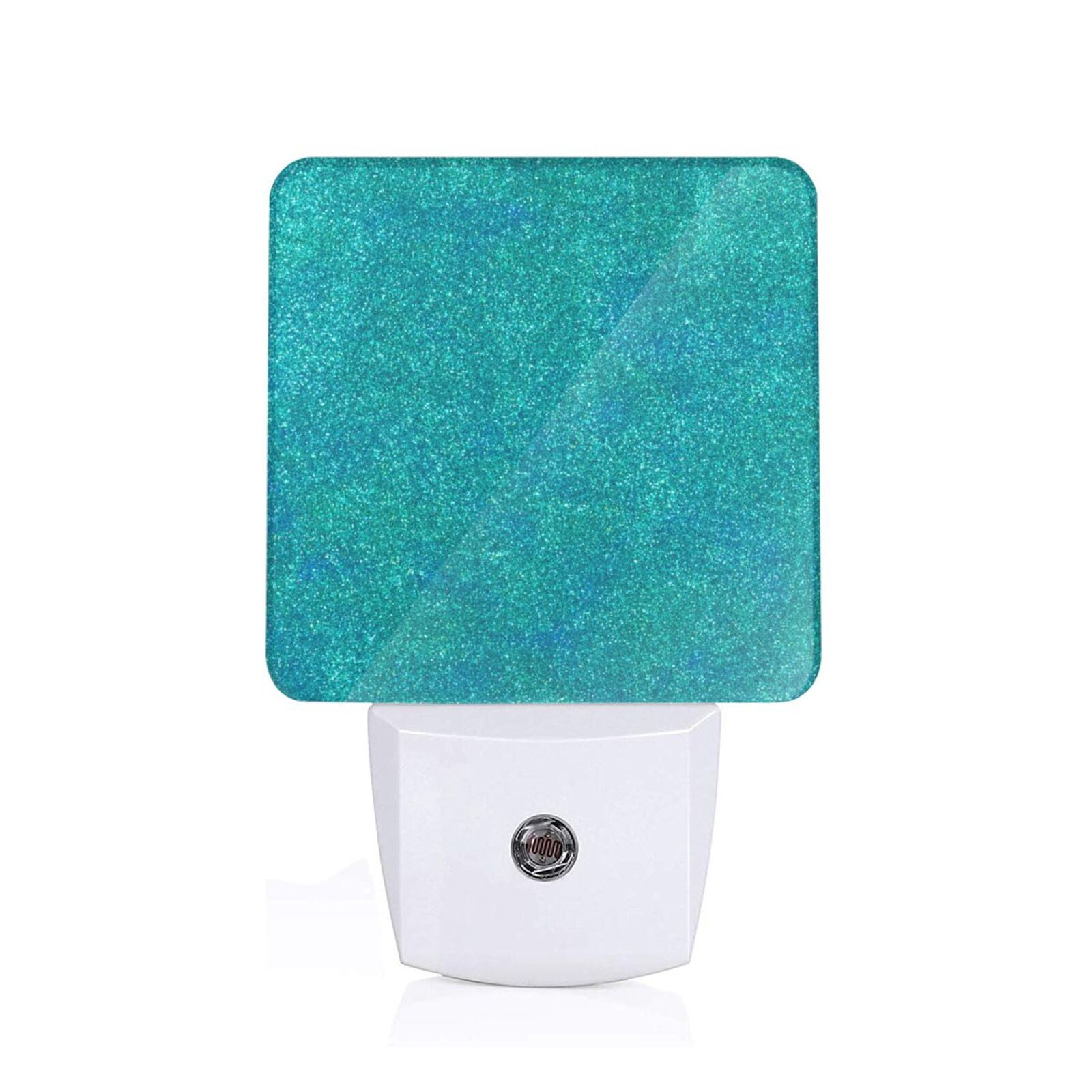 Naloa Blue Green Glitter Night Lights Plug into Wall, Dusk to Dawn ...