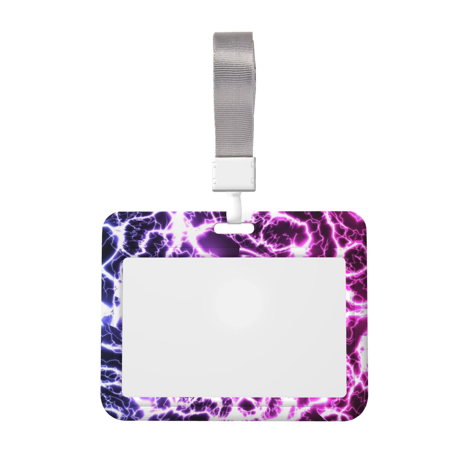 Naloa Blue Lightning Card Badge Holder Work Badge Sleeve for Office ...