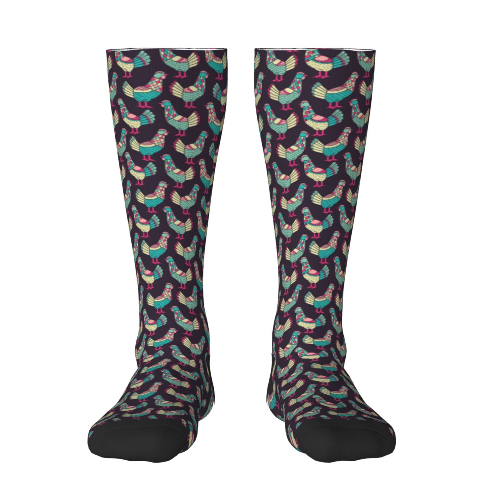 Naloa Bohemian Chicken Thigh High Socks Extra Long Stretchy Sock Women ...