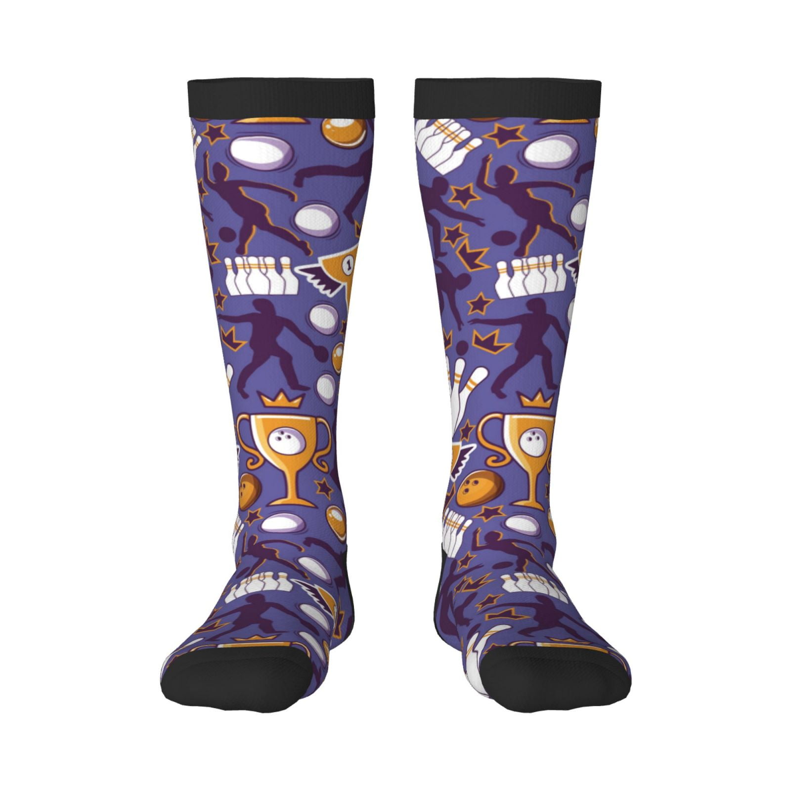 Naloa Bowling Game Thigh High Socks Extra Long Stretchy Sock Women Over ...