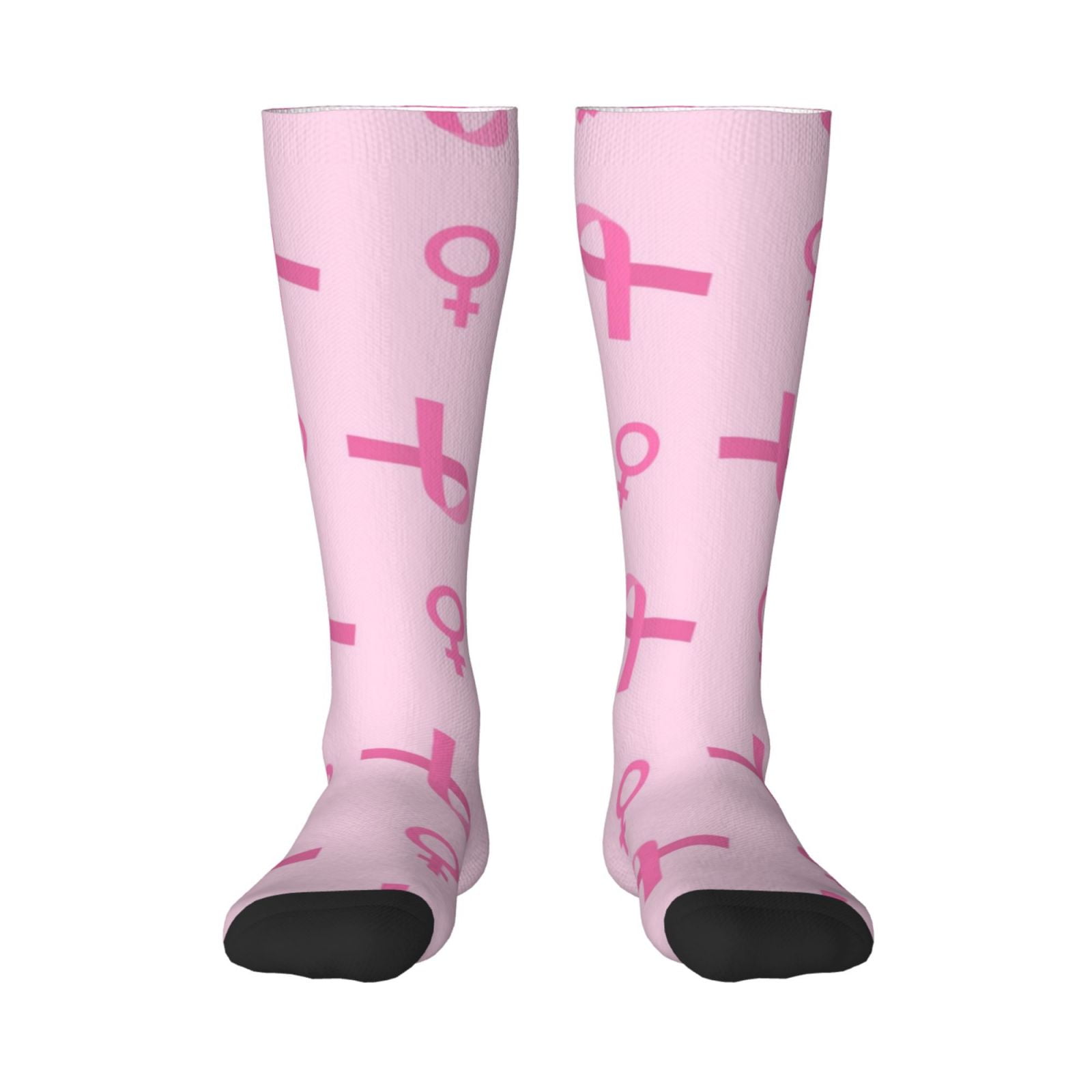 Naloa Breast Cancer Awareness 1 Thigh High Socks Extra Long Stretchy ...