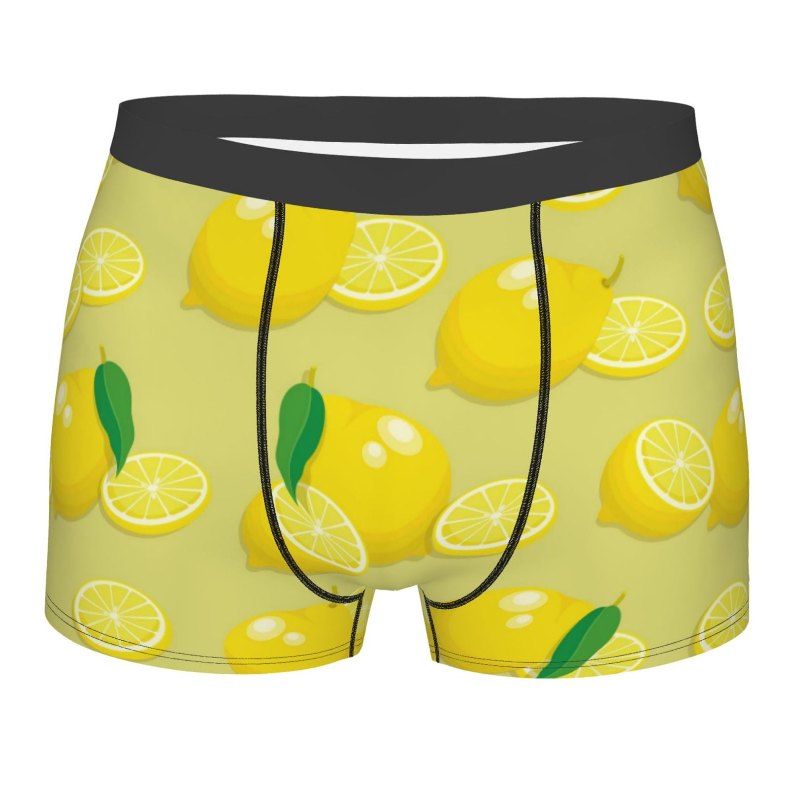 Naloa Bright Lemons Print Mens Underwear - Boxers for Men, Classic ...