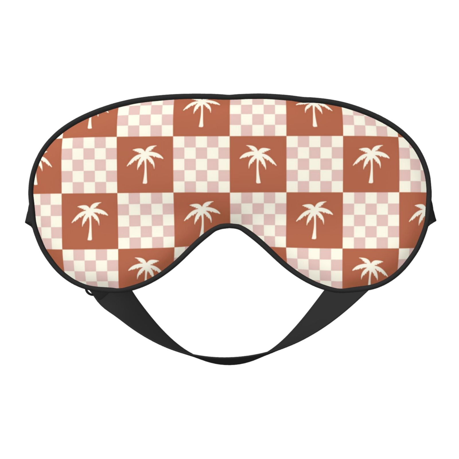 Naloa Brown Palms Print Sleep Mask for Sleeper, Light Blocking Sleeping ...