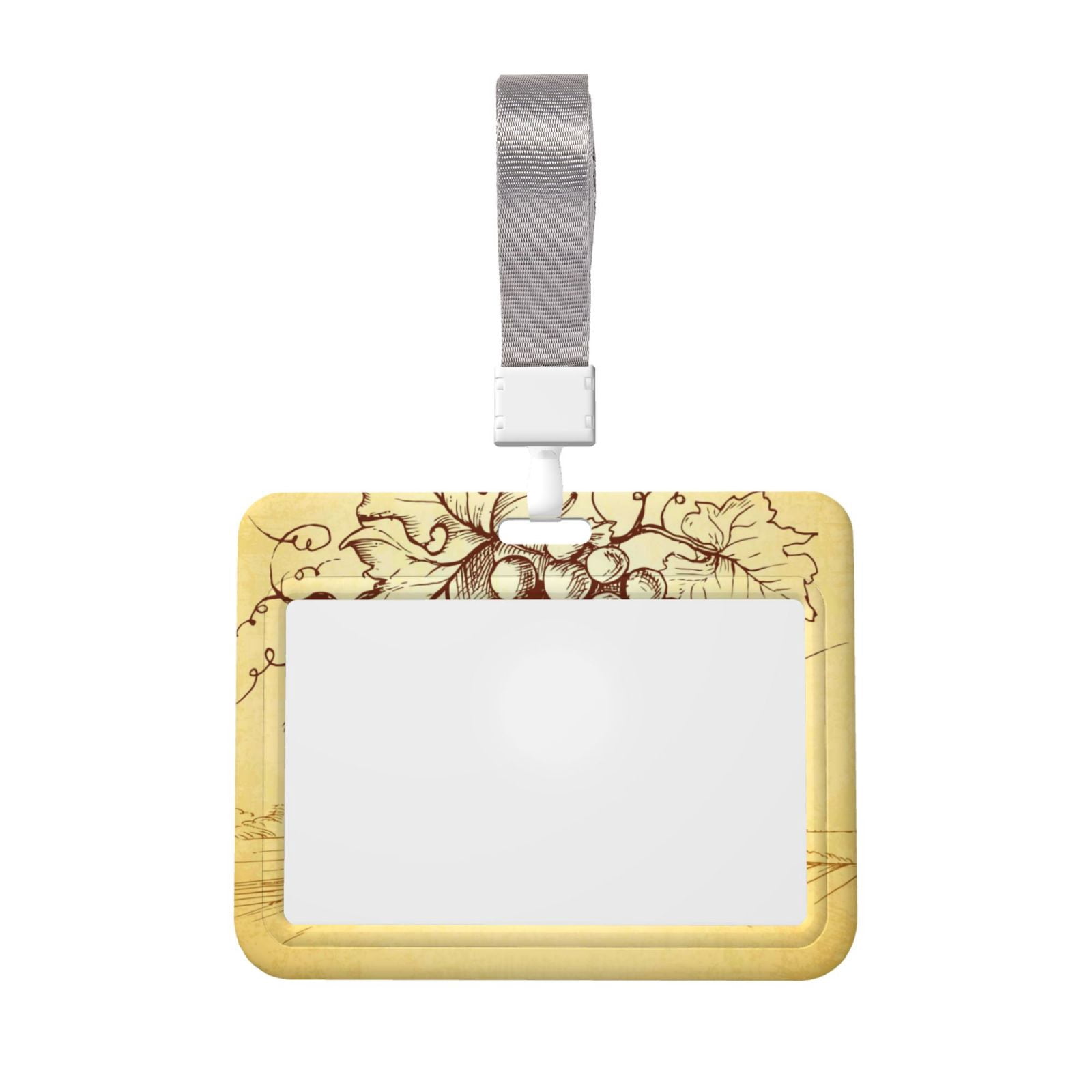 Naloa Bunch of Grapes Card Badge Holder Work Badge Sleeve for Office ...