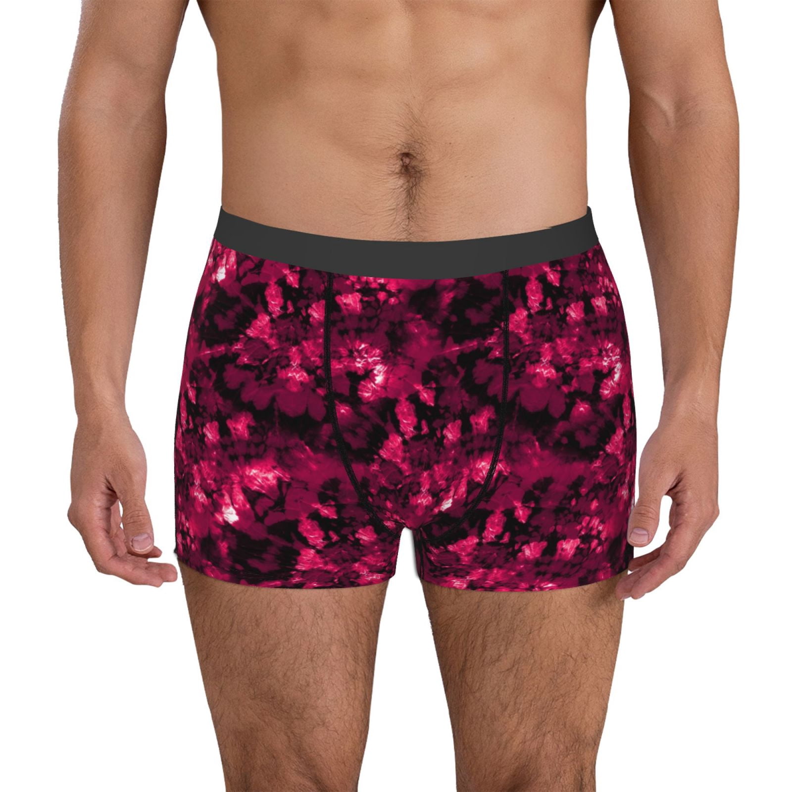 Naloa Burgundy Tie Dye Mens Underwear - Boxers for Men, Mens Boxer ...