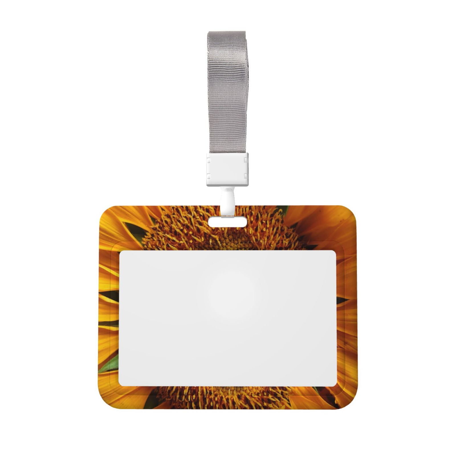 Naloa Butterfly Alighted On Sunflowers Card Badge Holder Work Badge ...