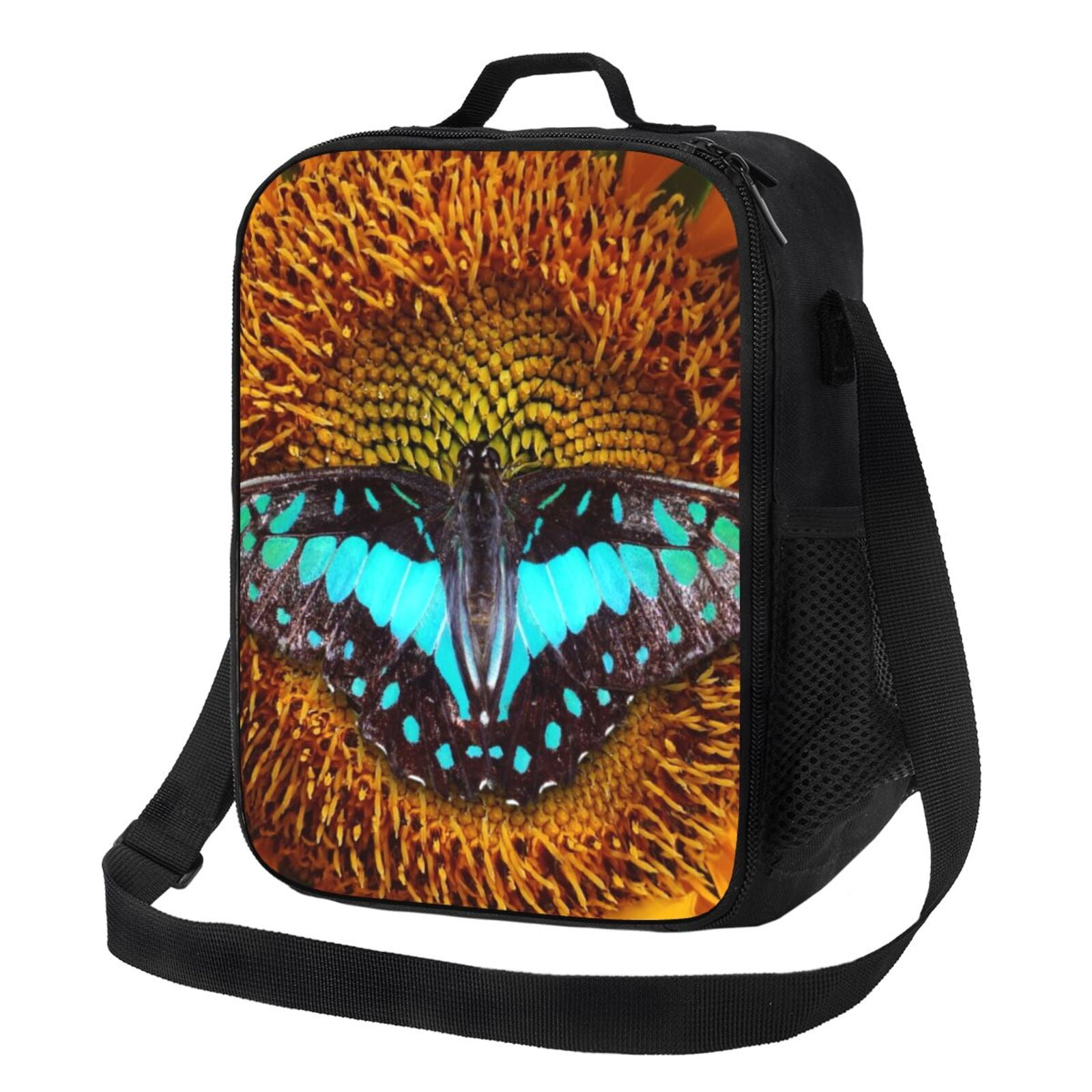 Naloa Butterfly Alighted On Sunflowers Lunch box Lunch bag for men ...