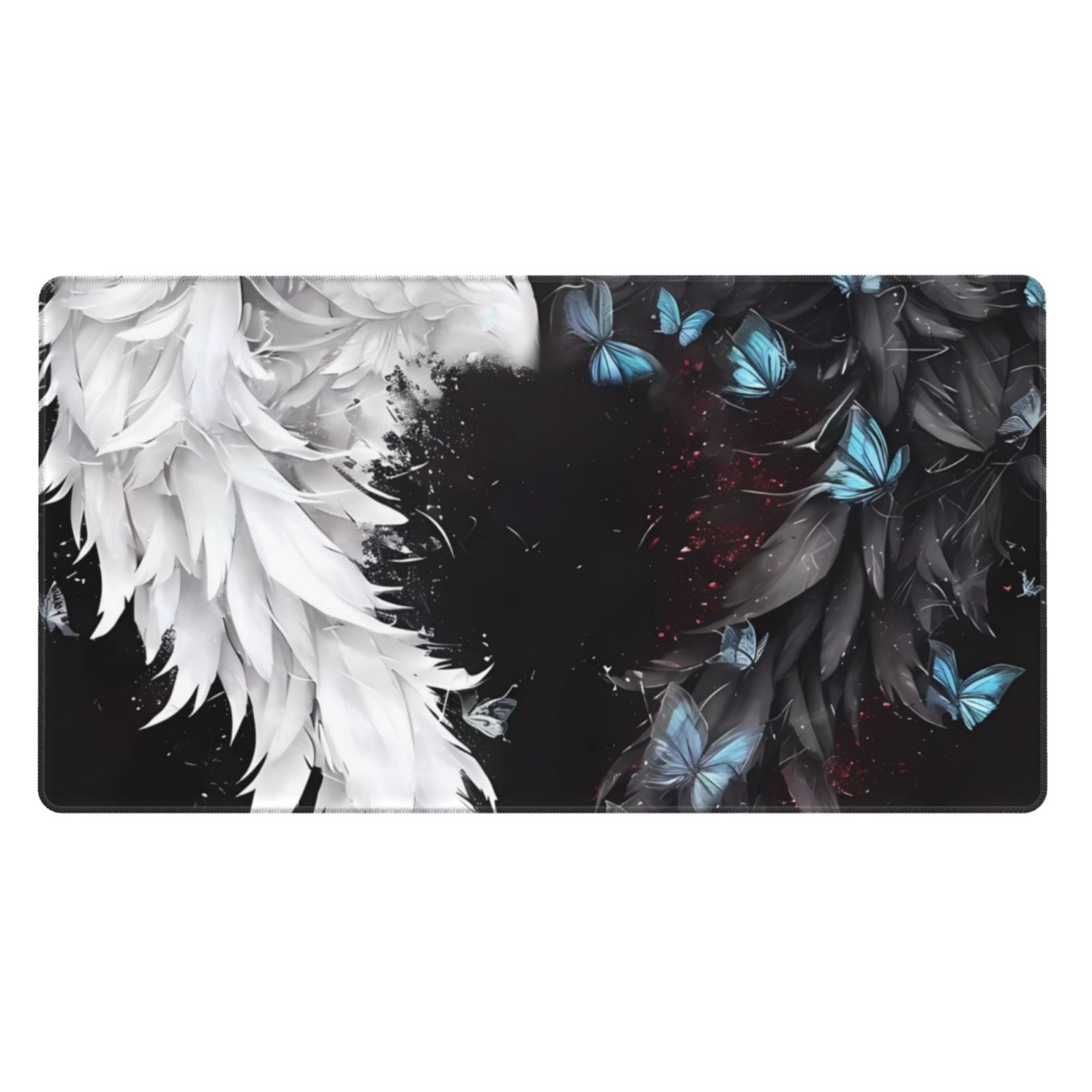 Naloa Butterfly Angel Wings Art Gaming Mouse Pad Large Mouse Mat Long ...