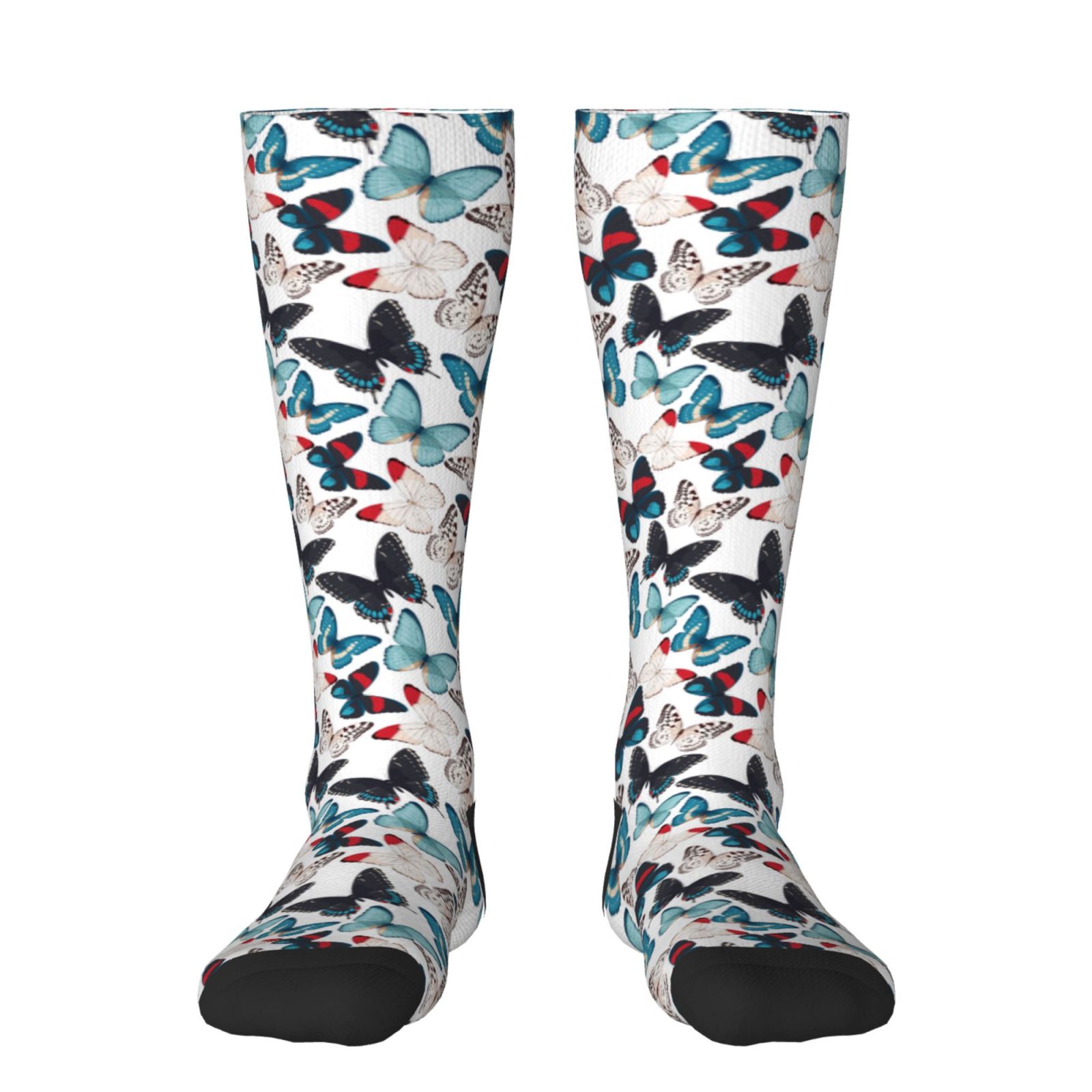 Naloa Butterfly Thigh High Socks Extra Long Stretchy Sock Women Over ...