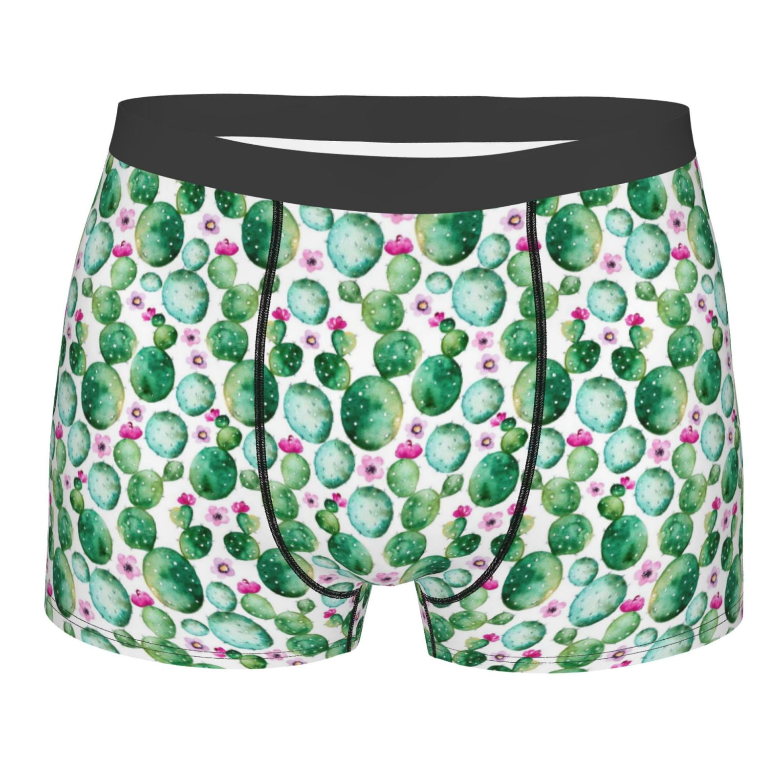 Naloa Cactus Plants Print Mens Underwear - Boxers for Men, Classic ...