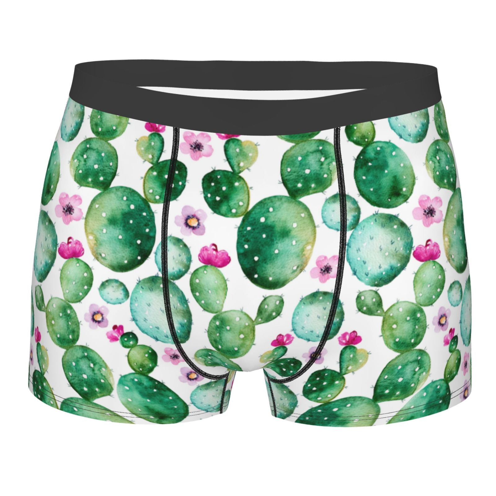 Naloa Cactus Plants Print Mens Underwear - Boxers for Men, Classic ...