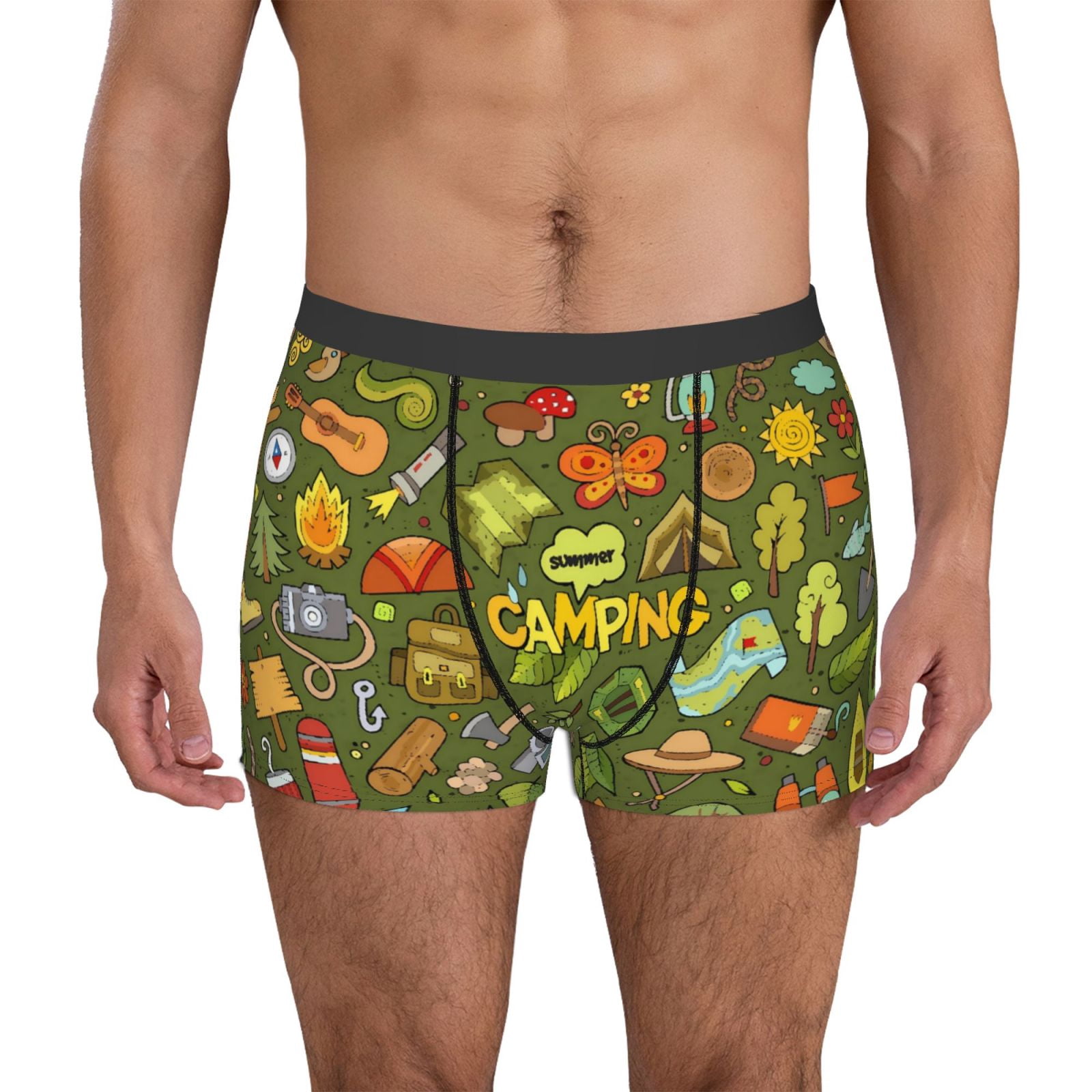 Naloa Camping 1 Mens Underwear Boxers For Men Mens Boxer Briefs