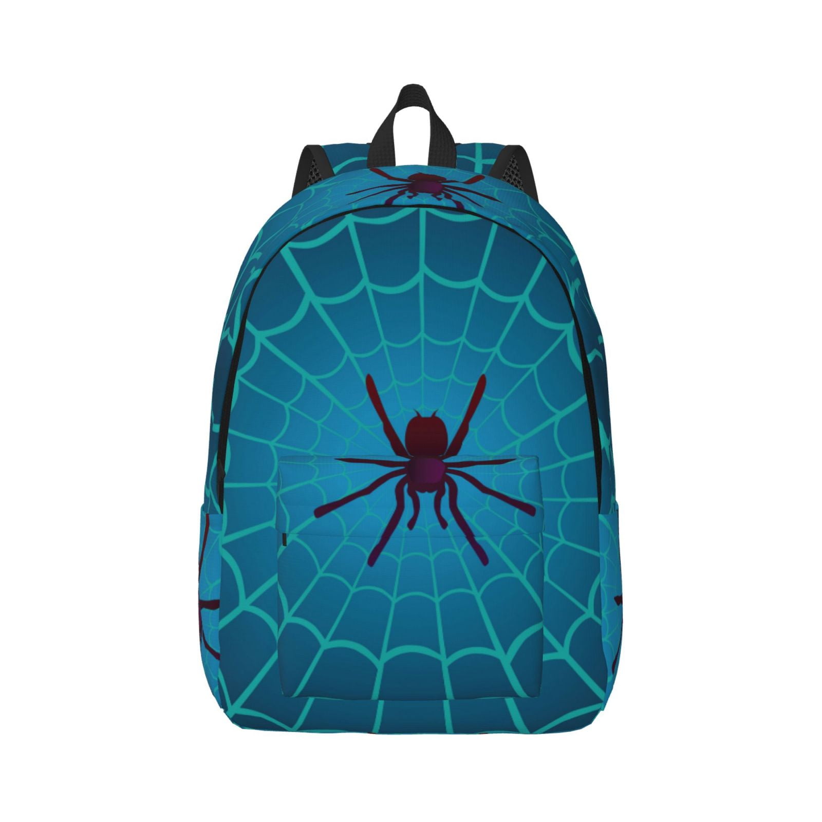 Naloa Canvas Backpack for Men Women Spider And Cobweb Print Rucksack ...