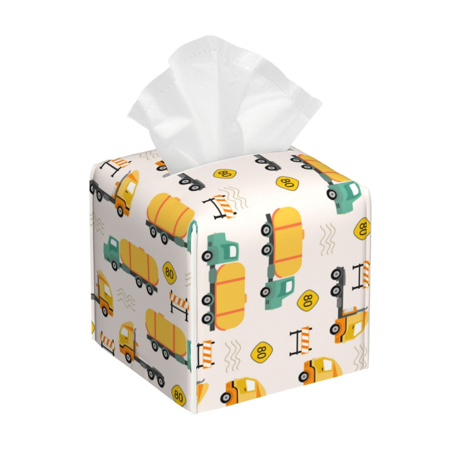 Naloa Cars Tissue Box Cover Leather Tissue Holder Square Facial Tissue ...