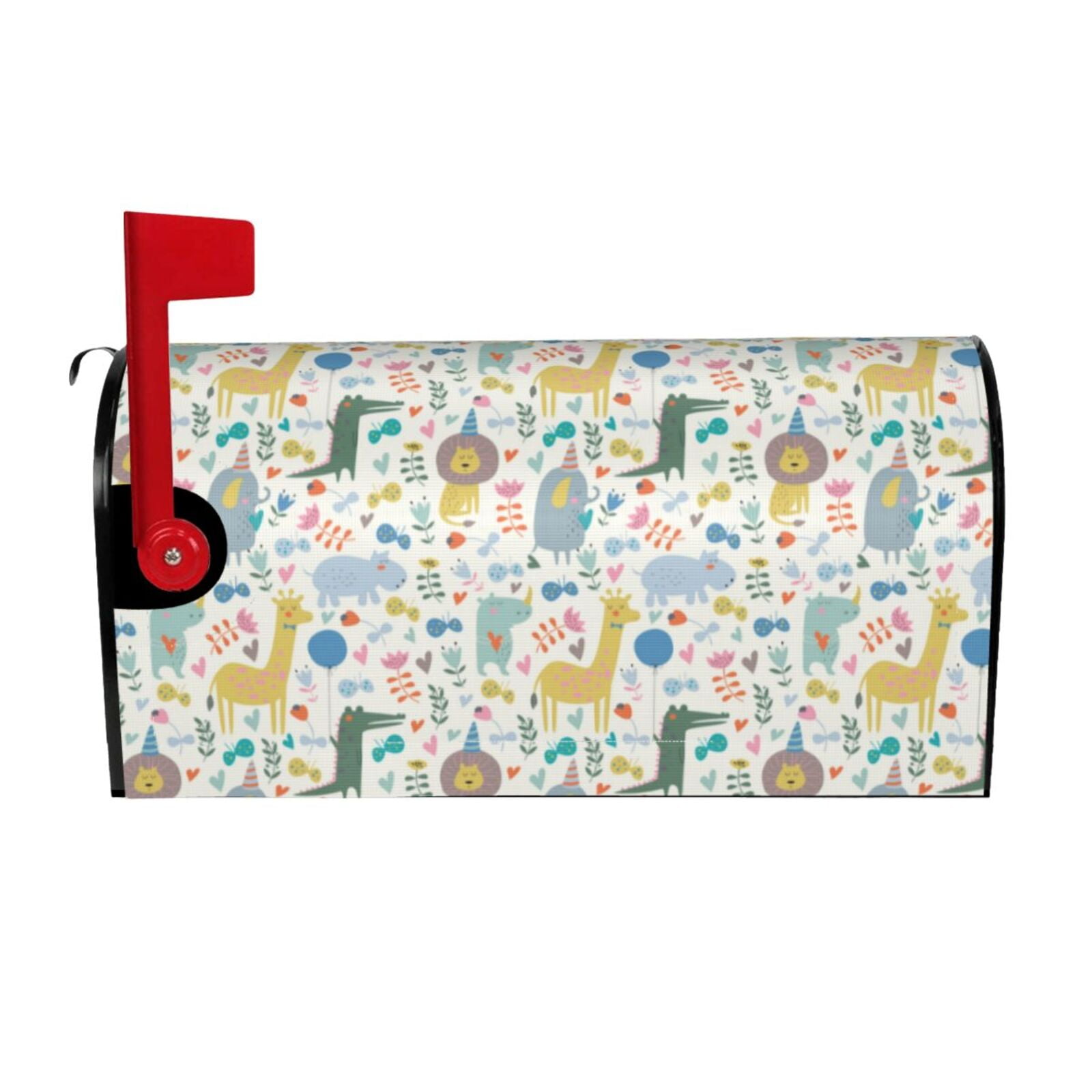 Naloa Cartoon Animals Mailbox Covers Magnetic Post Box Cover Post ...