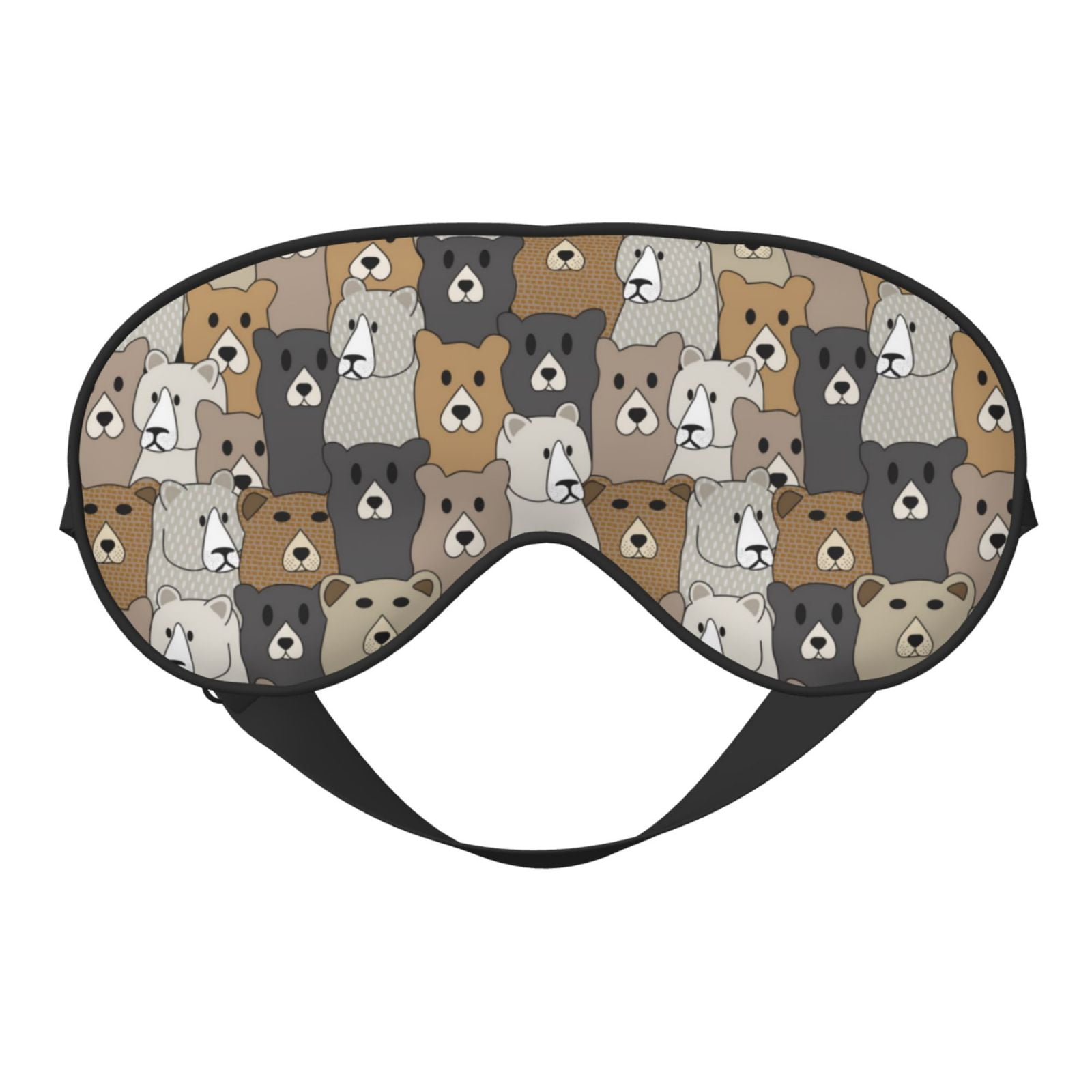 Naloa Cartoon Bear Print Sleep Mask for Sleeper, Light Blocking ...