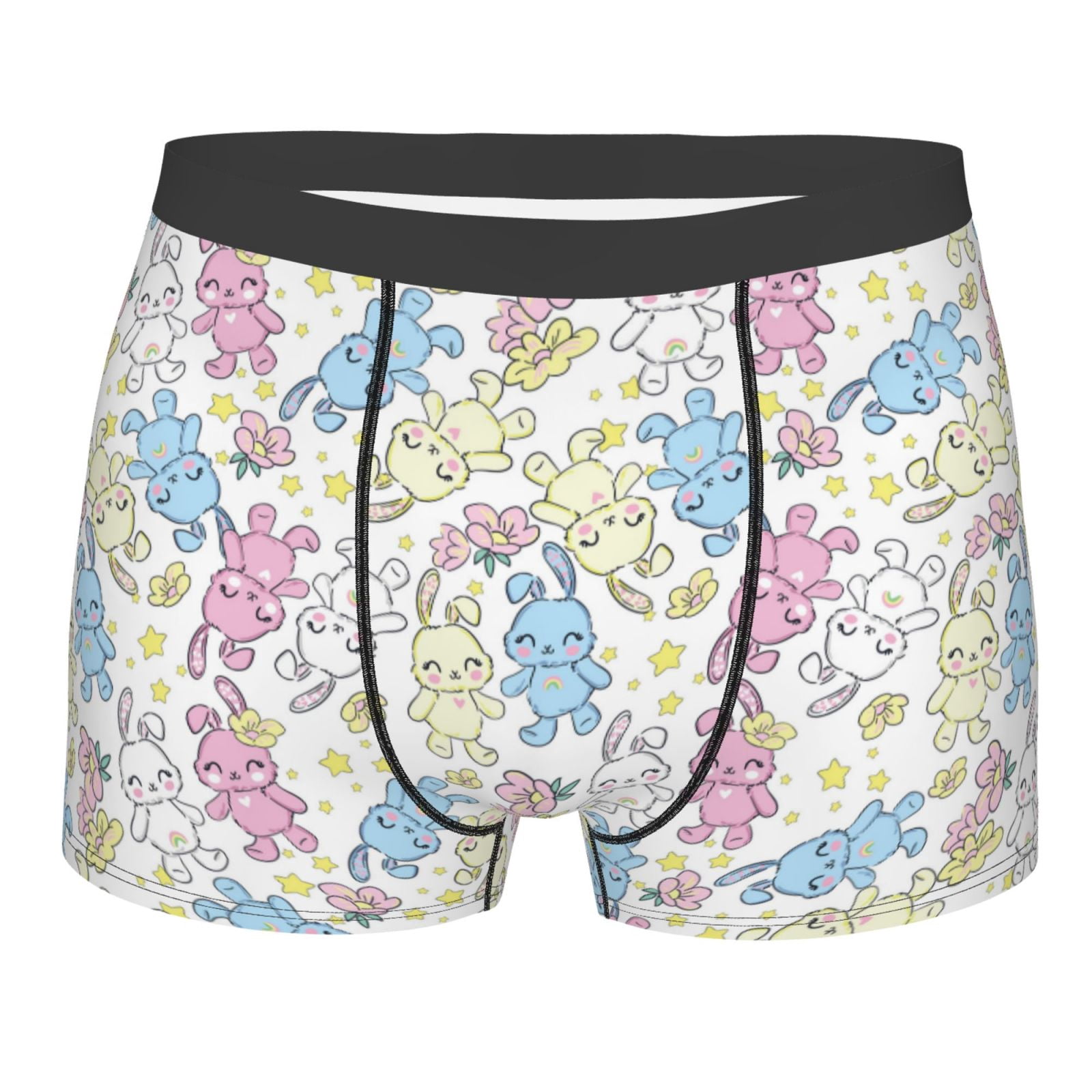 Naloa Cartoon Bunny Print Mens Underwear - Boxers for Men, Classic ...