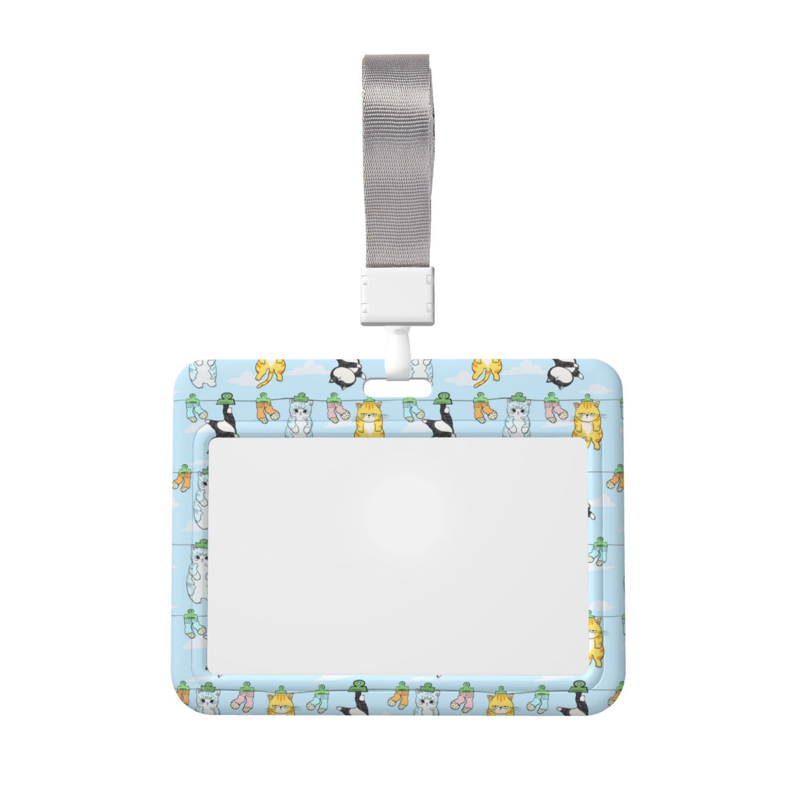 Naloa Cartoon Cat Card Badge Holder Work Badge Sleeve for Office ...