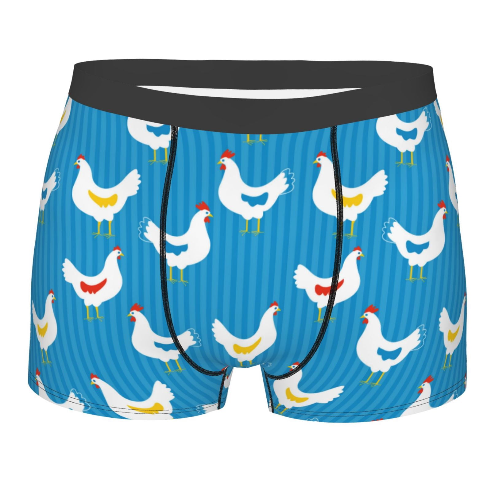 Naloa Cartoon Chicken Print Mens Underwear - Boxers for Men, Classic ...