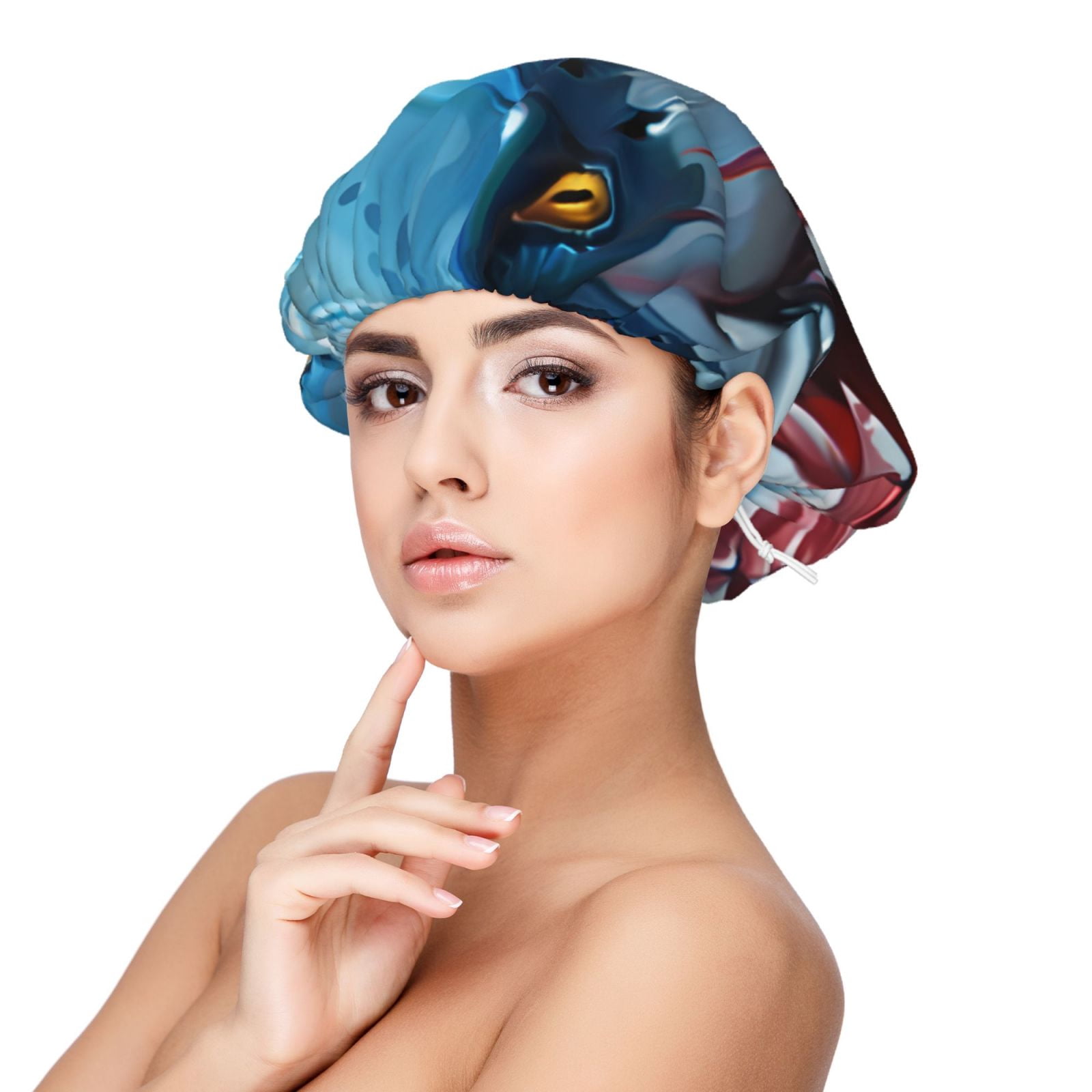 Naloa Cartoon Cute Shark Adjustable Hair Bonnet for Sleeping, Hair Wrap ...