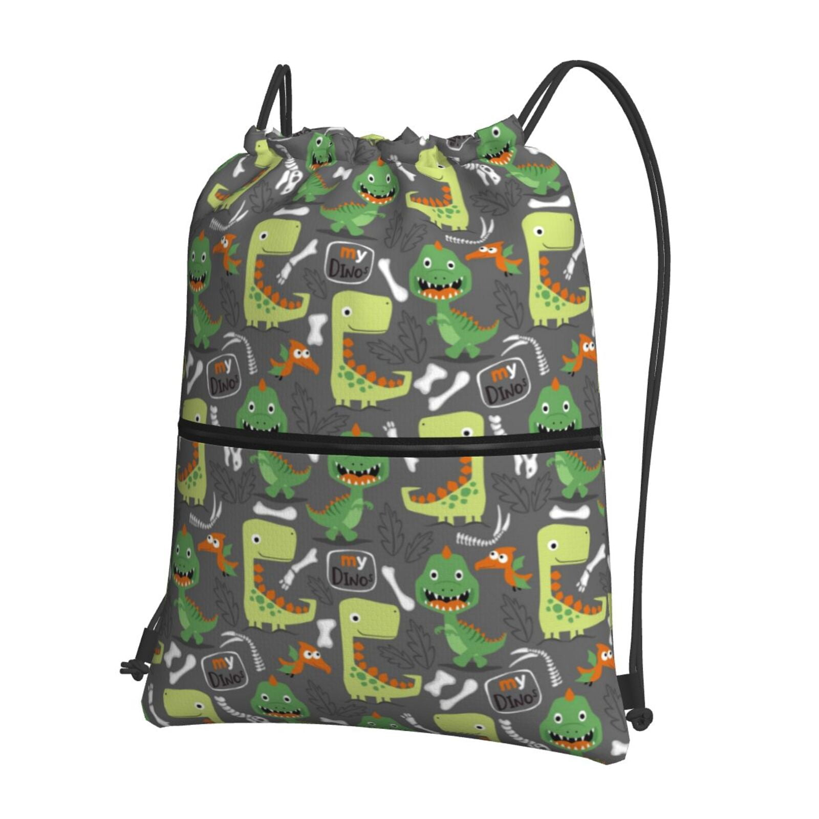 Naloa Cartoon Dinosaurs (2) Drawstring Backpack String Bag Cinch Water ...