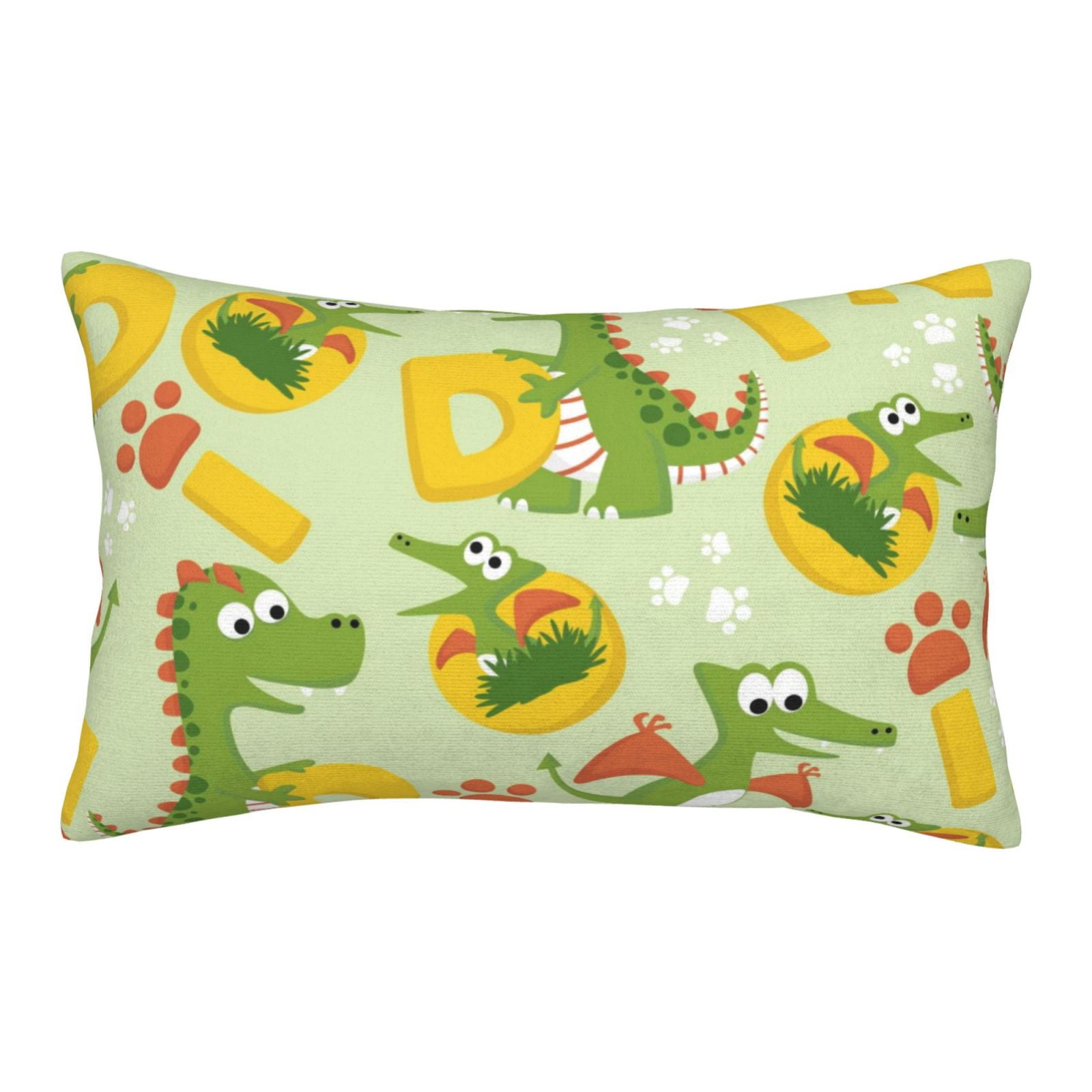 Naloa Cartoon Dinosaurs Pillowcase, Throw Pillowcase, Wrinkle-Free ...