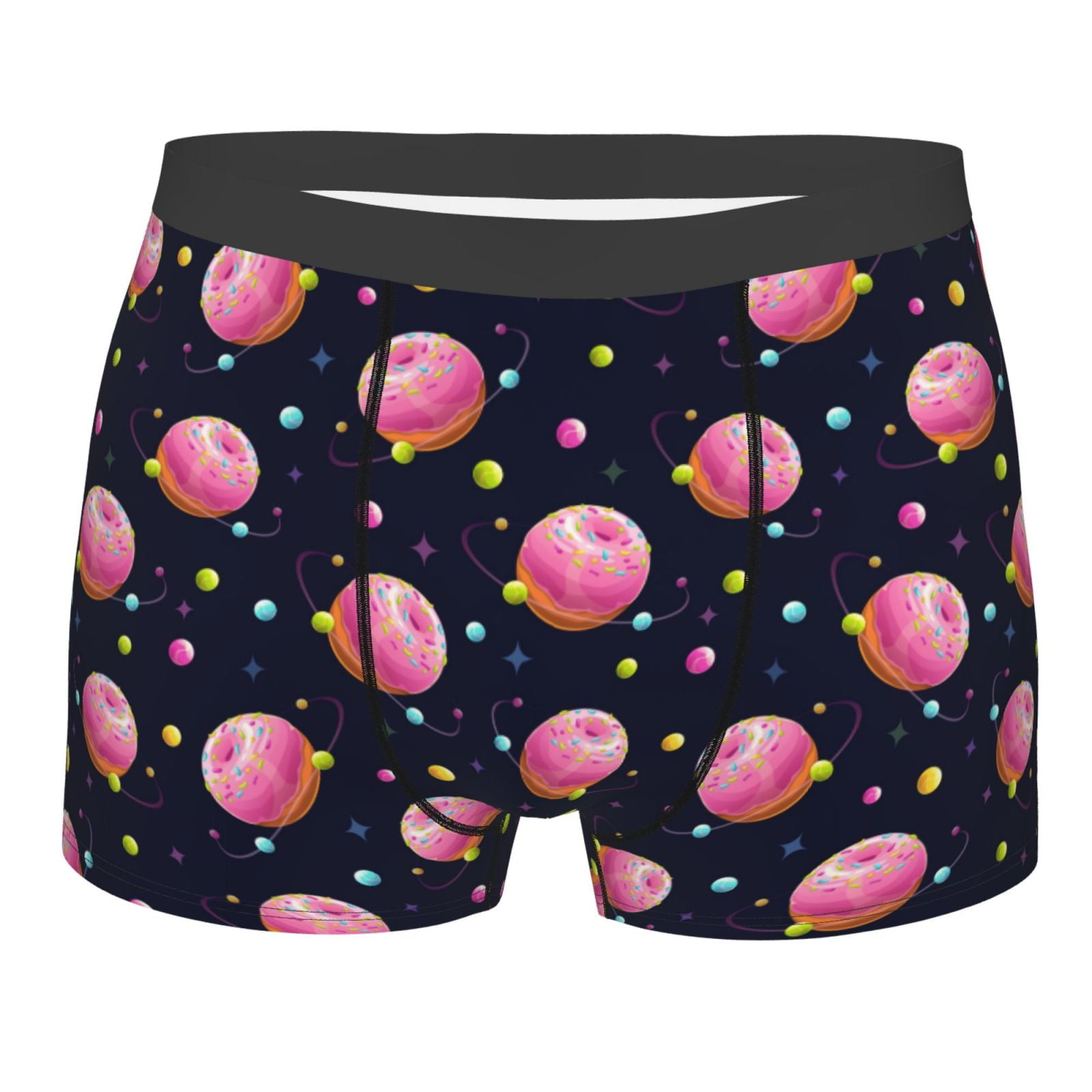 Naloa Cartoon Donut Planets Print Mens Underwear - Boxers for Men ...