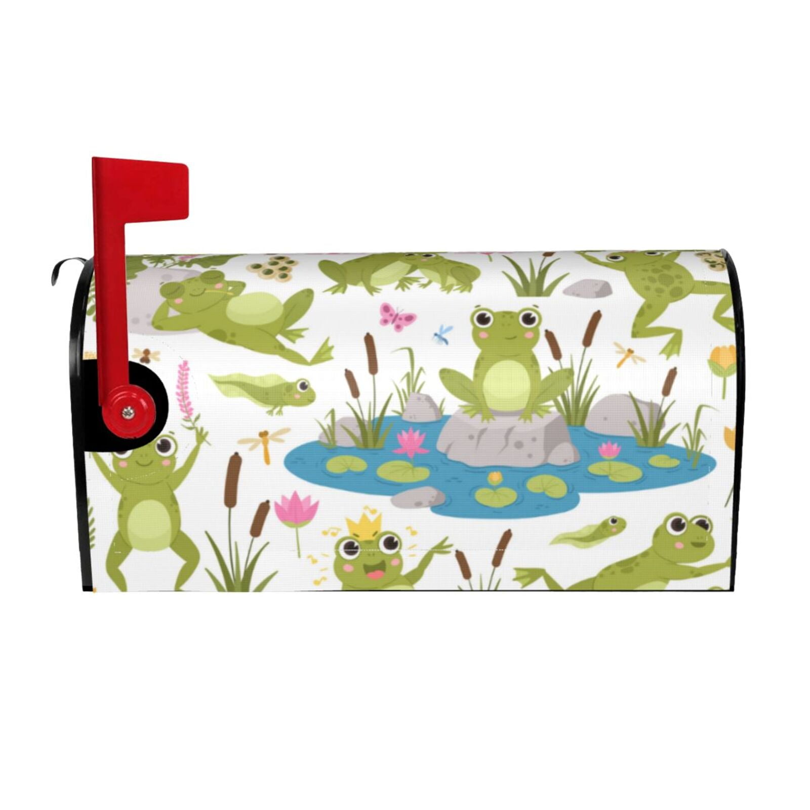 Naloa Cartoon Frogs Mailbox Covers Magnetic Post Box Cover Post Letter ...