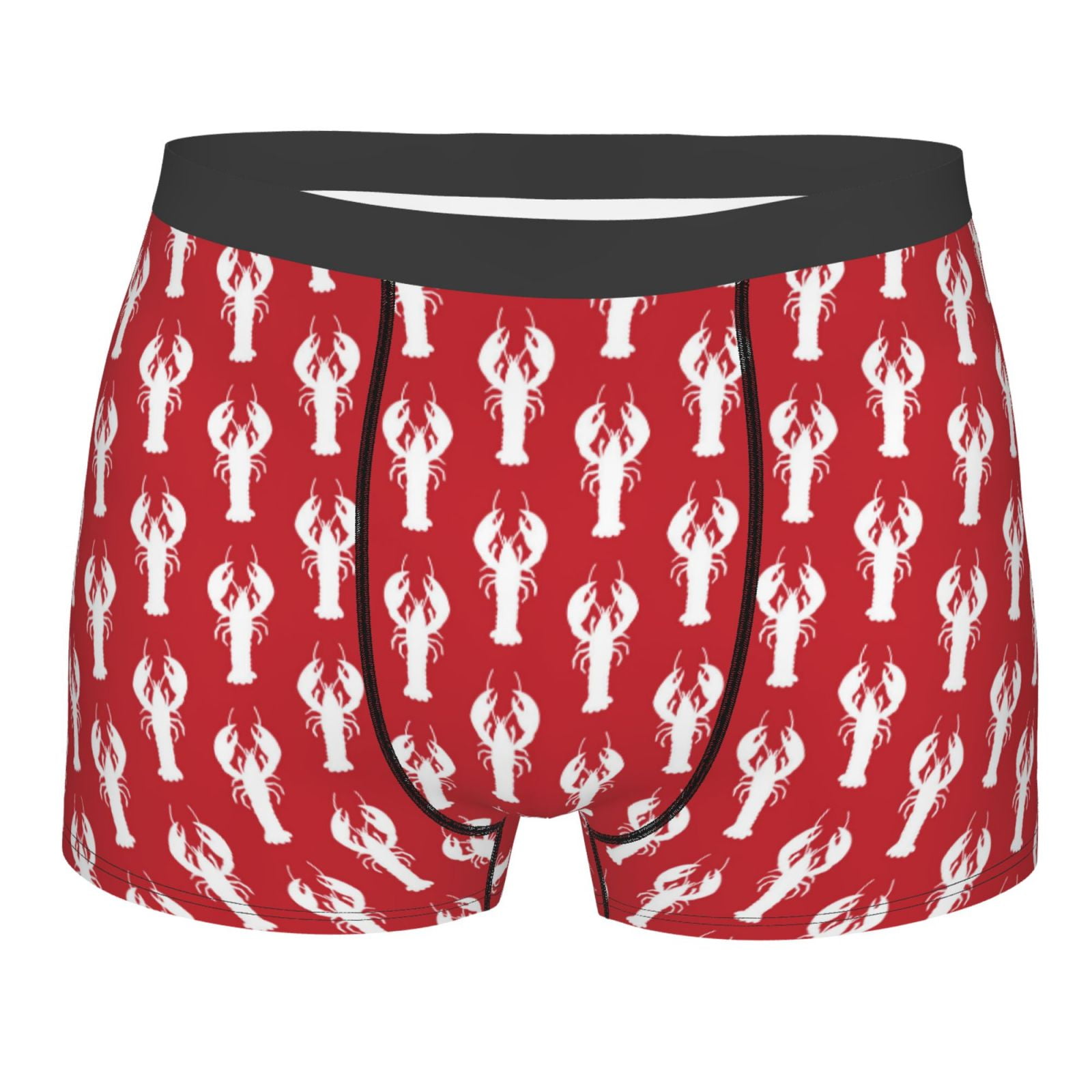 Naloa Cartoon Lobster Print Mens Underwear - Boxers for Men, Classic ...