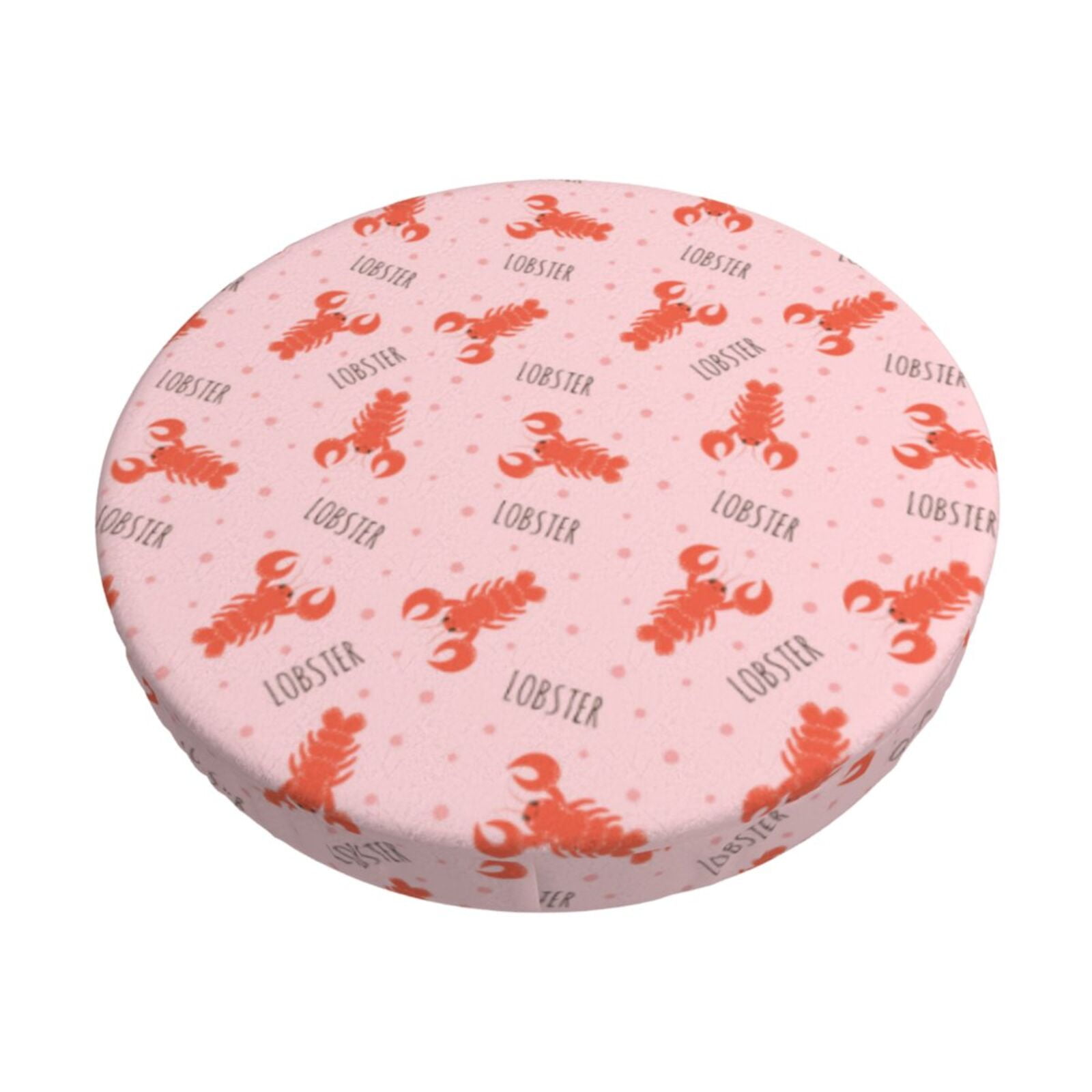 Naloa Cartoon Lobsters 3 Round Bar Stool Cushion Cover 12-14 inch, Fits ...