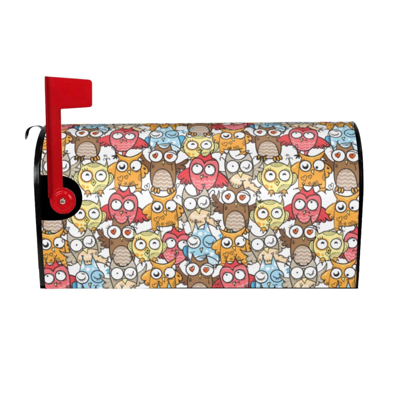 Naloa Cartoon Owls 1 Mailbox Covers Magnetic Post Box Cover Post Letter ...