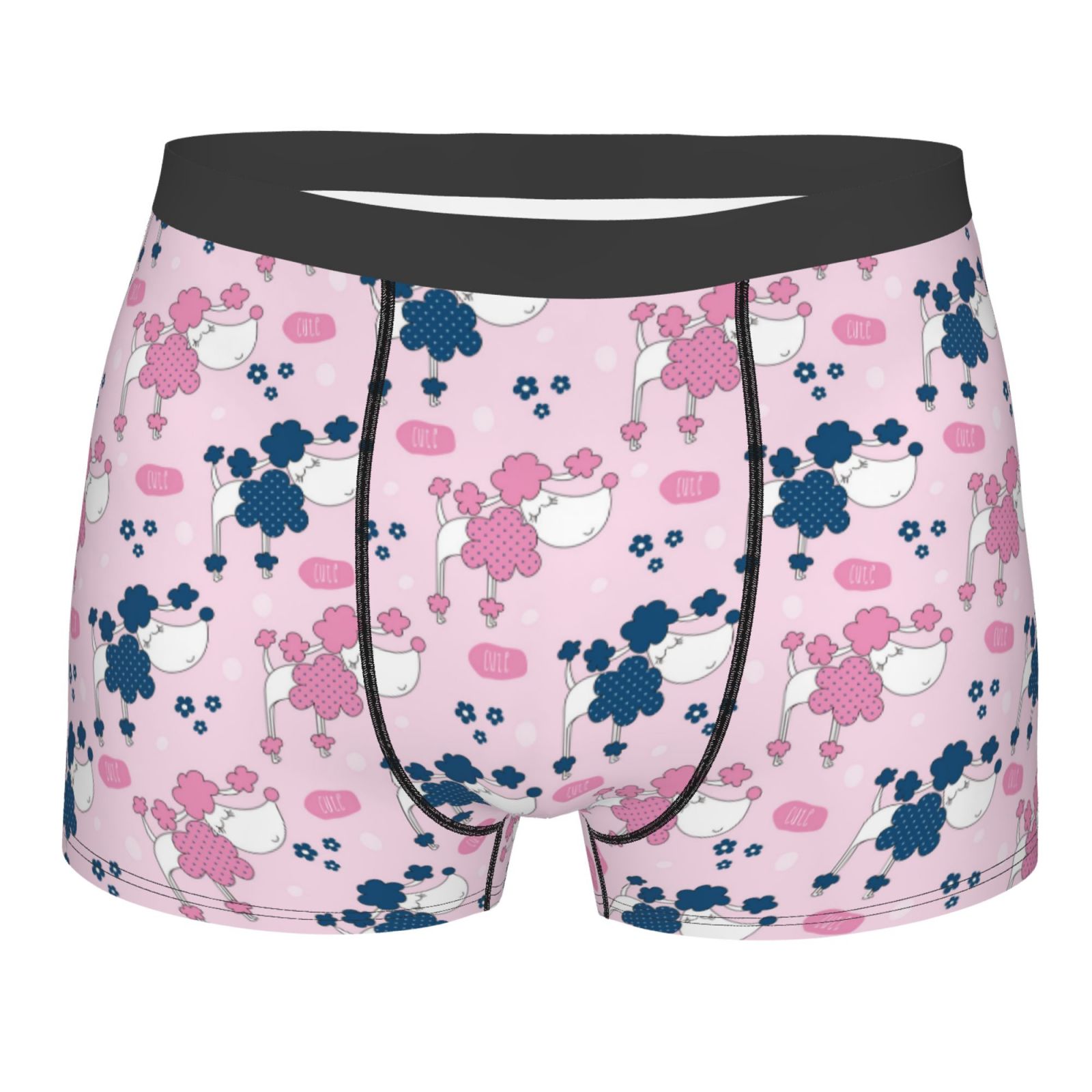 Naloa Cartoon Poodle Dog Print Mens Underwear - Boxers for Men, Classic ...