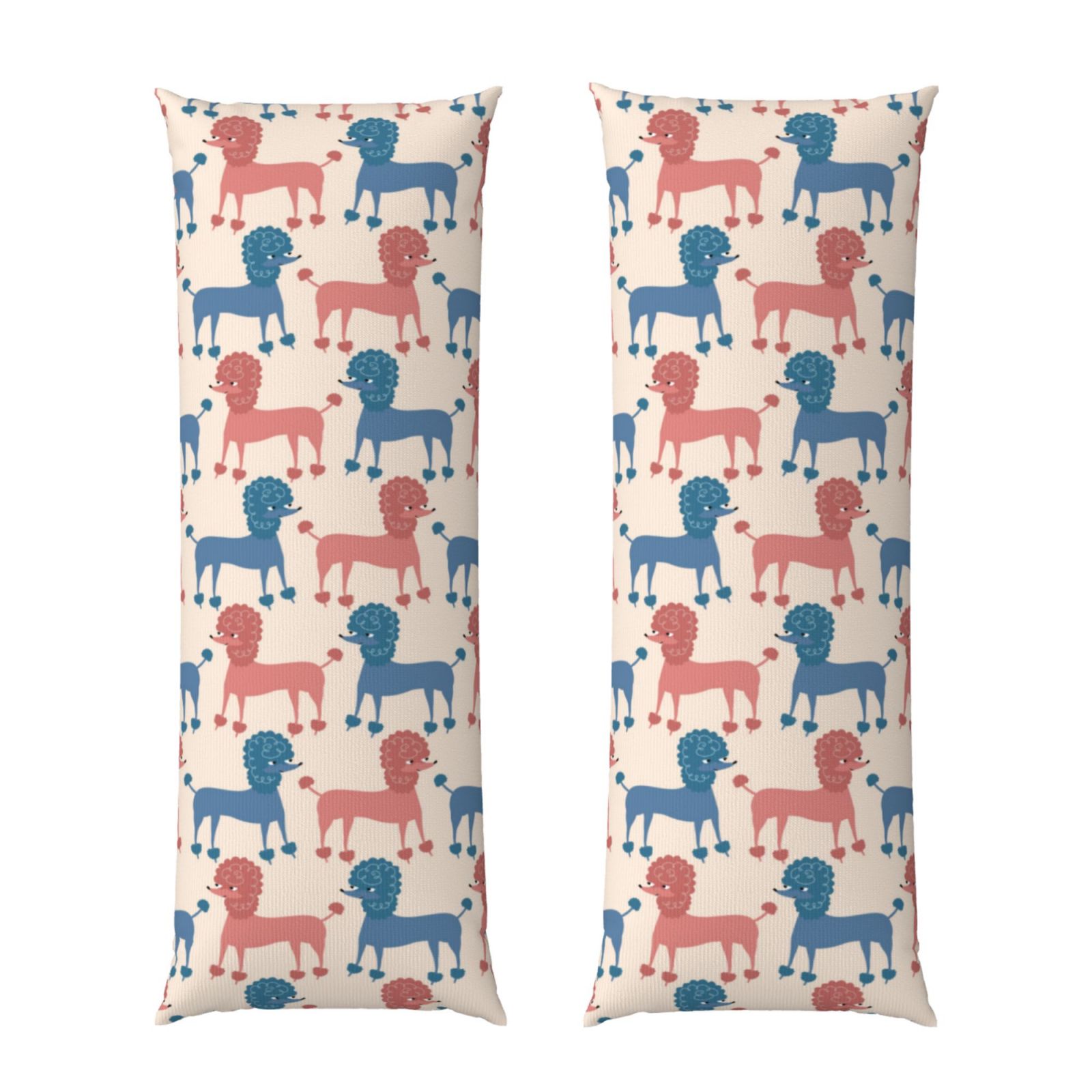 Naloa Cartoon Poodle Dog Super Soft 20x60 Body Pillow Case,Long Side ...