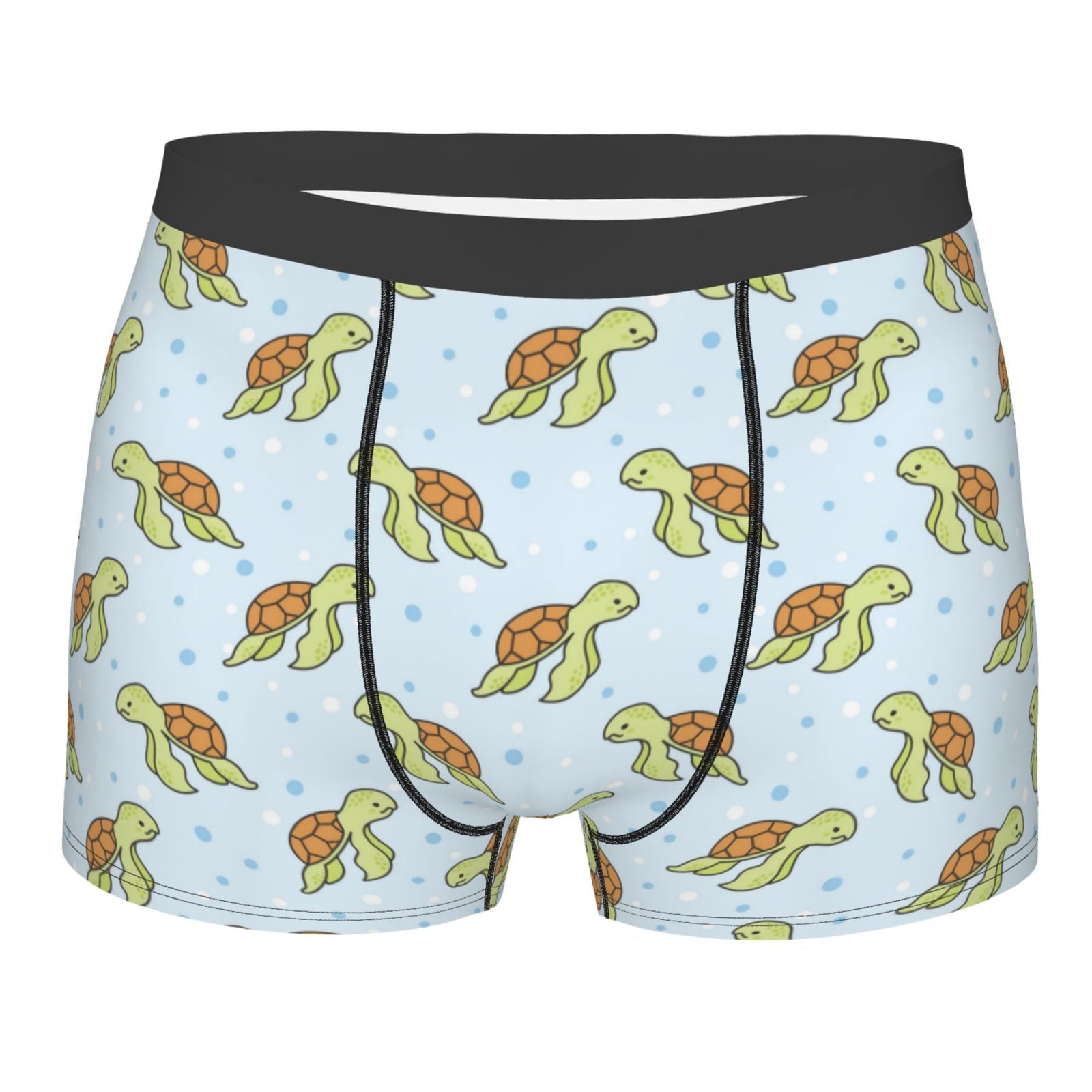 Naloa Cartoon Sea Turtle Print Mens Underwear - Boxers for Men, Classic ...