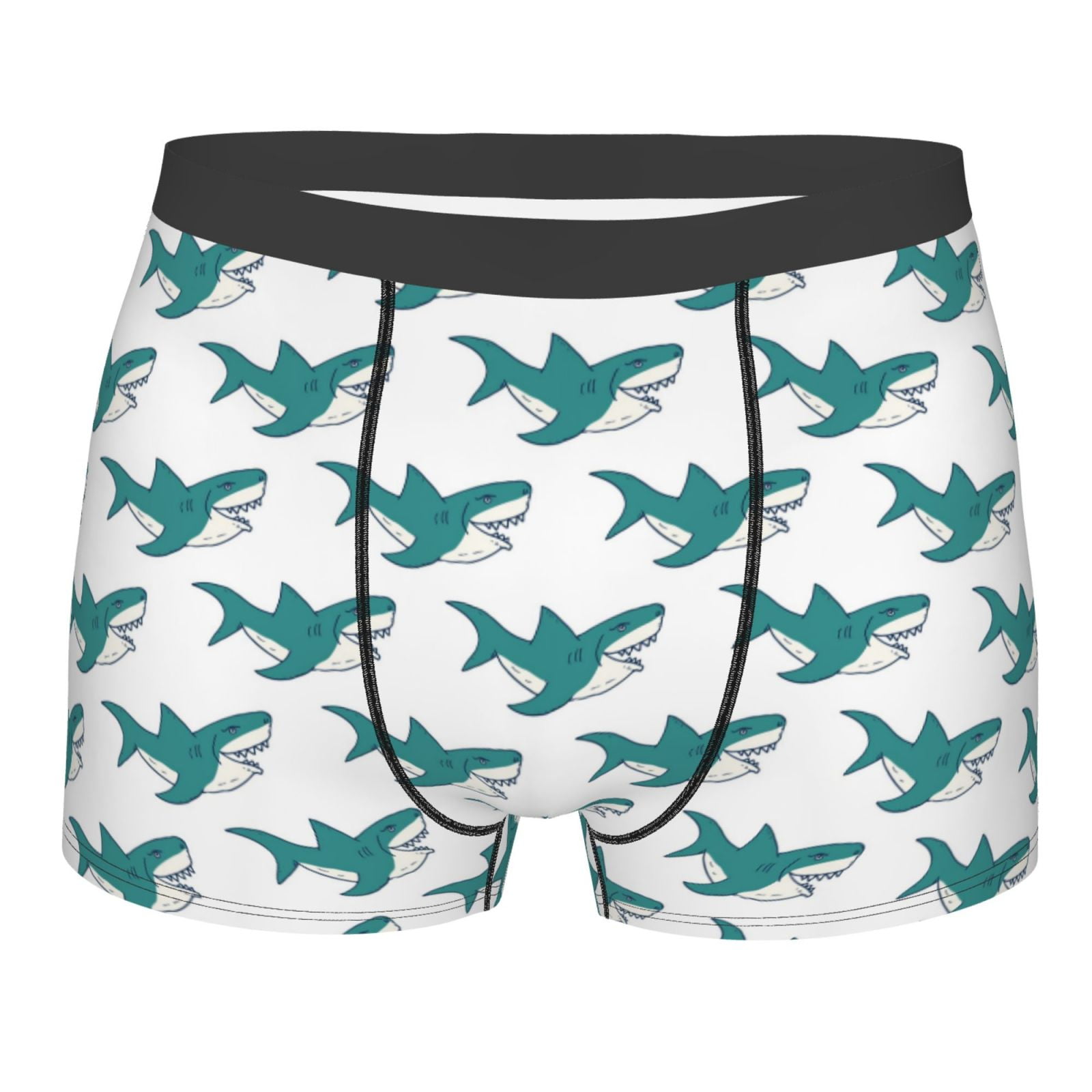 Naloa Cartoon Shark Print Mens Underwear - Boxers for Men, Classic ...