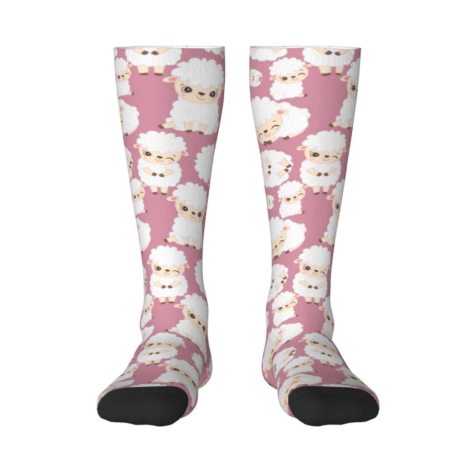 Naloa Cartoon Sheep Thigh High Socks Extra Long Stretchy Sock Women Over Knee High Opaque ...