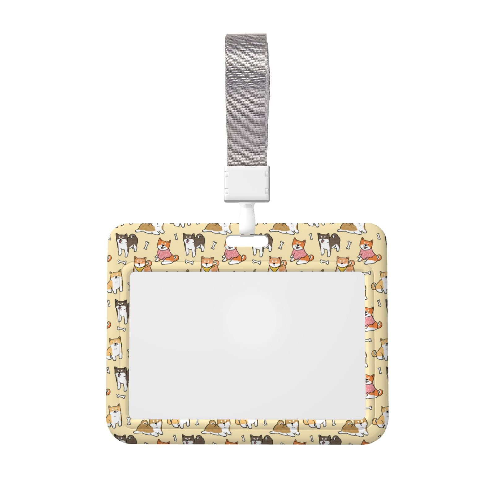 Naloa Cartoon Shiba Inu Dog Card Badge Holder Work Badge Sleeve for ...