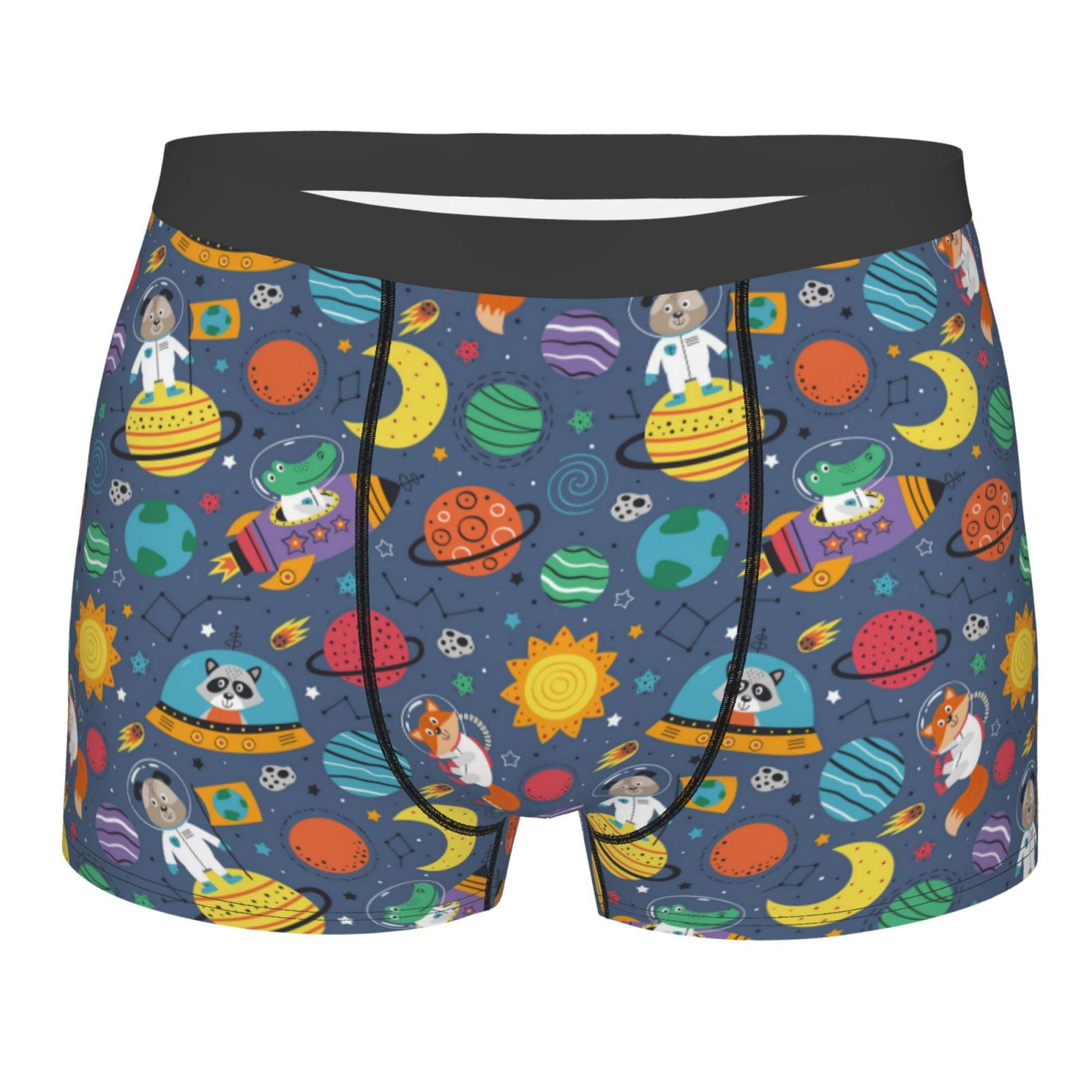 Naloa Cartoon Space Print Mens Underwear - Boxers for Men, Classic ...
