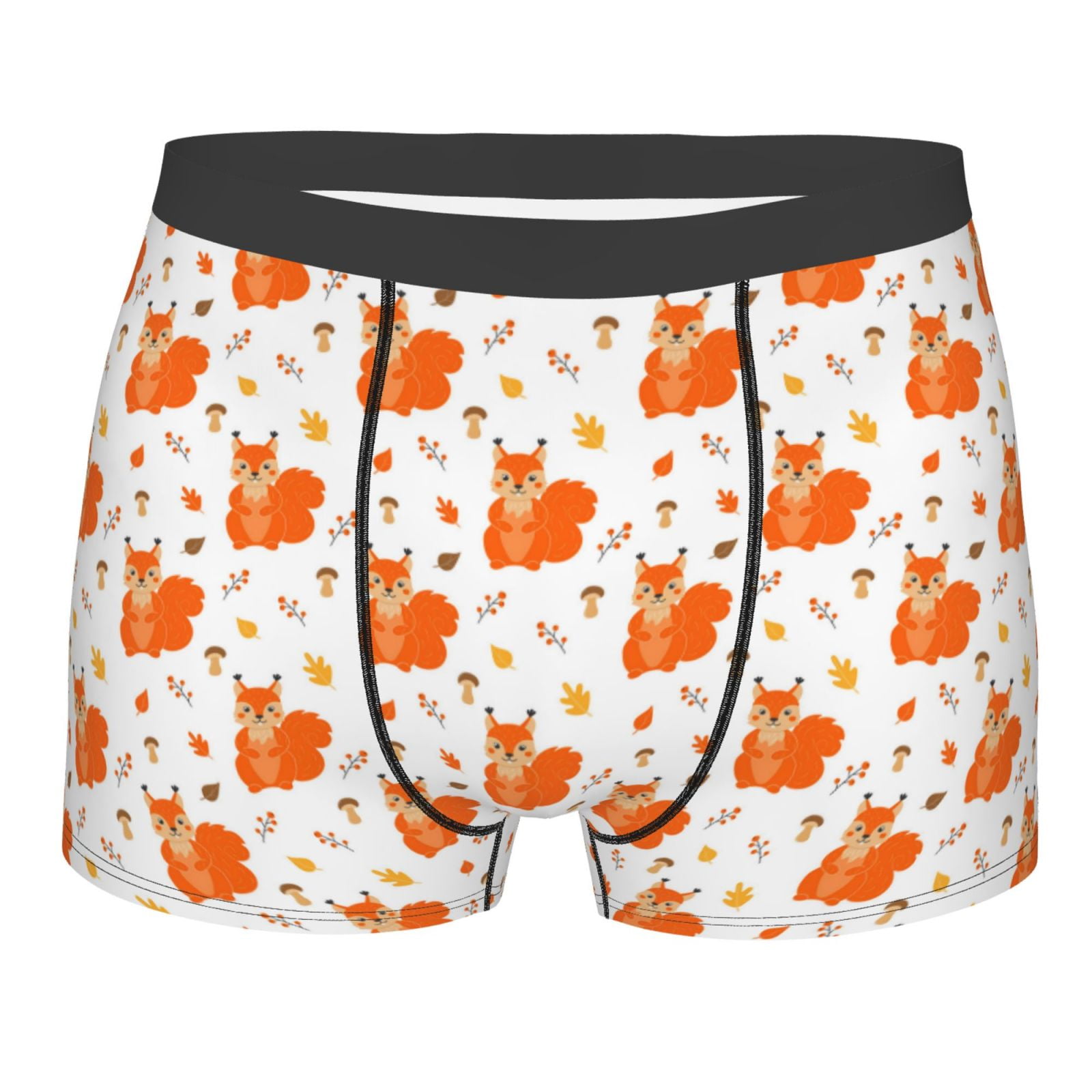 Naloa Cartoon Squirrel Print Mens Underwear - Boxers for Men, Classic ...