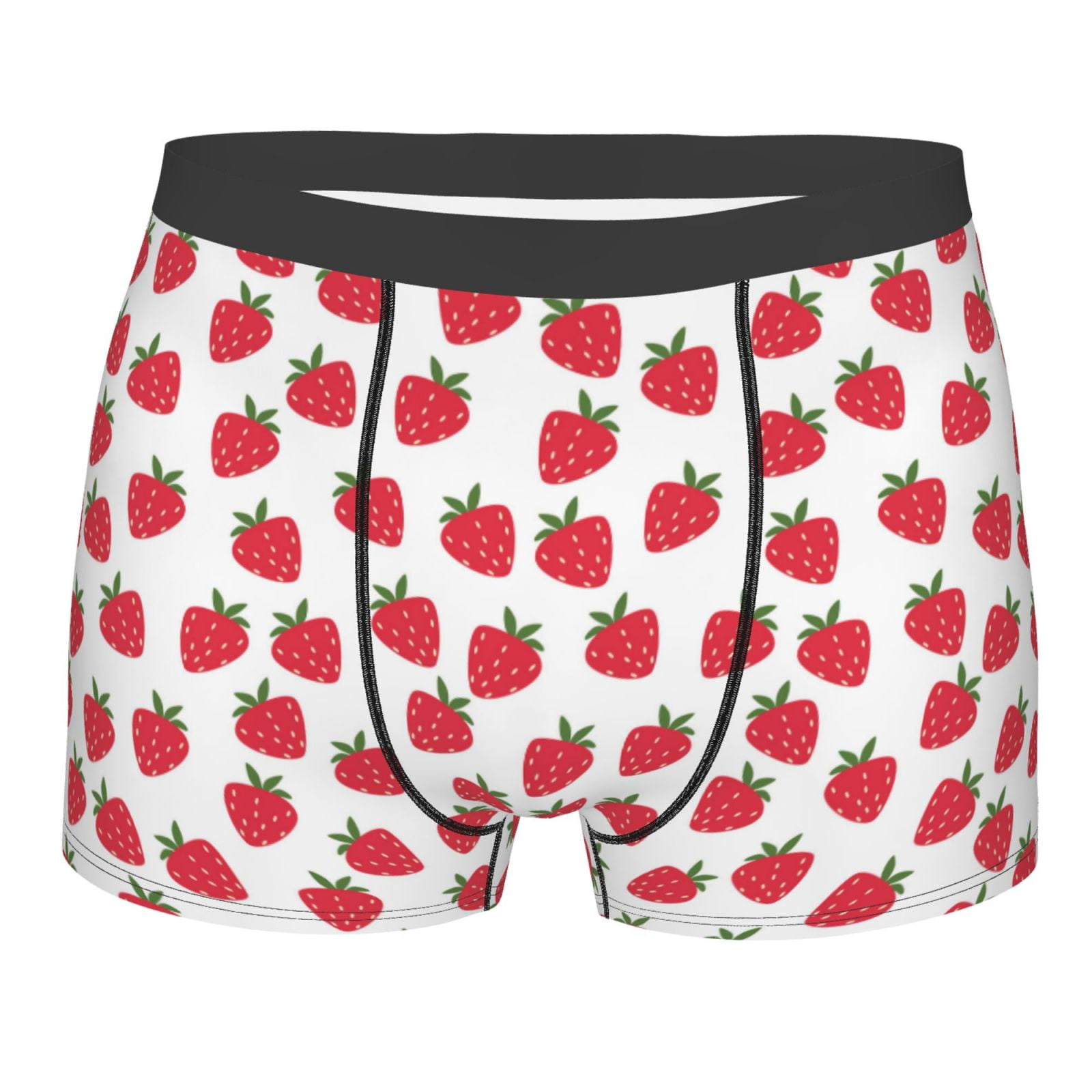 Naloa Cartoon Strawberry Print Mens Underwear - Boxers for Men, Classic ...