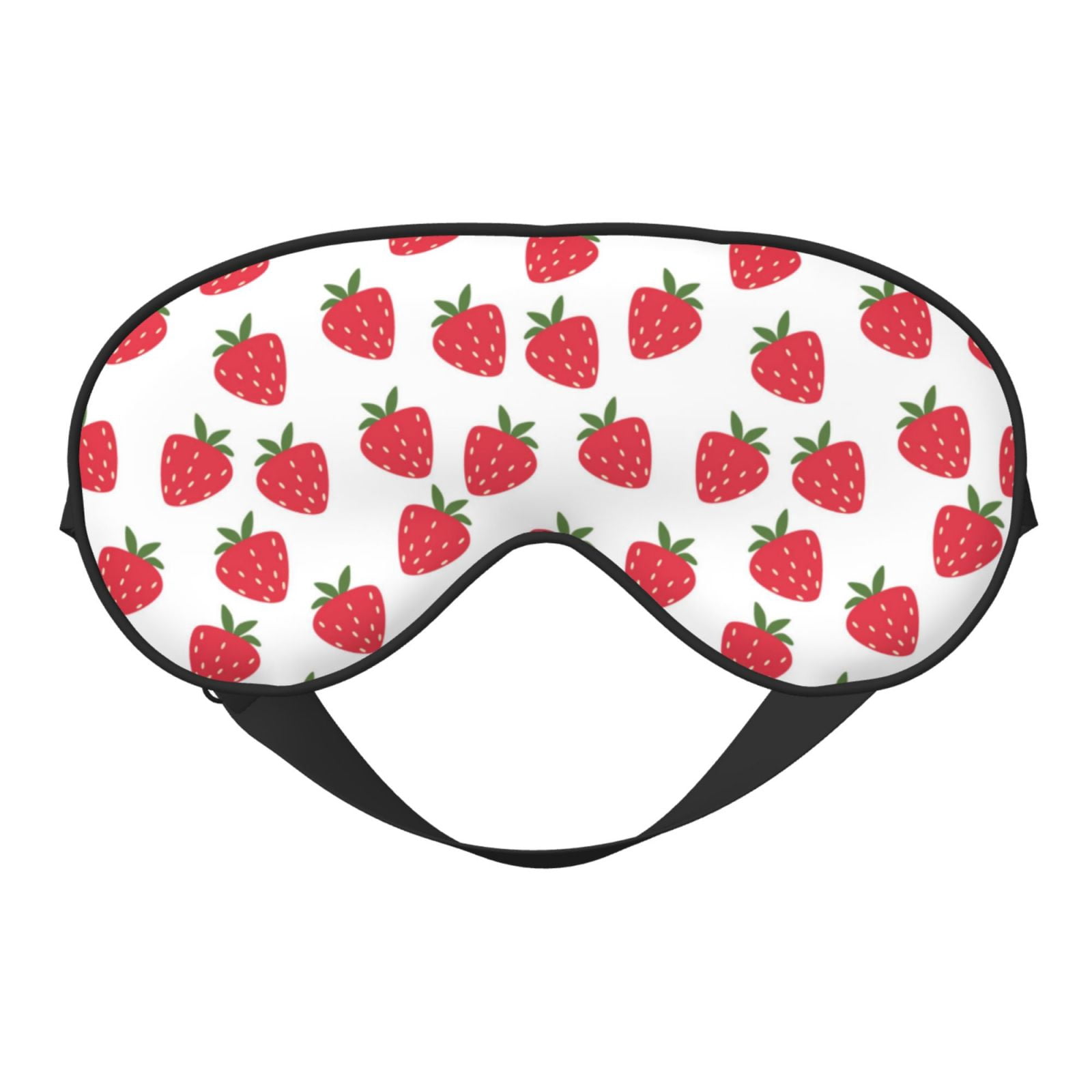 Naloa Cartoon Strawberry Print Sleep Mask for Sleeper, Light Blocking ...