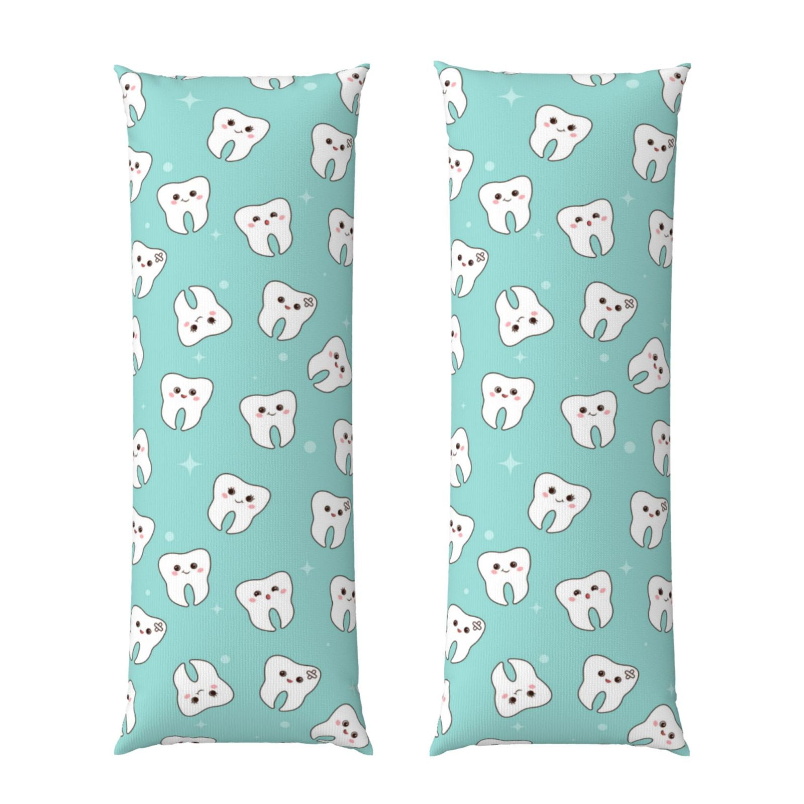 Naloa Cartoon Teeth1 Super Soft 20x60 Body Pillow Case,Long Side Hidden ...
