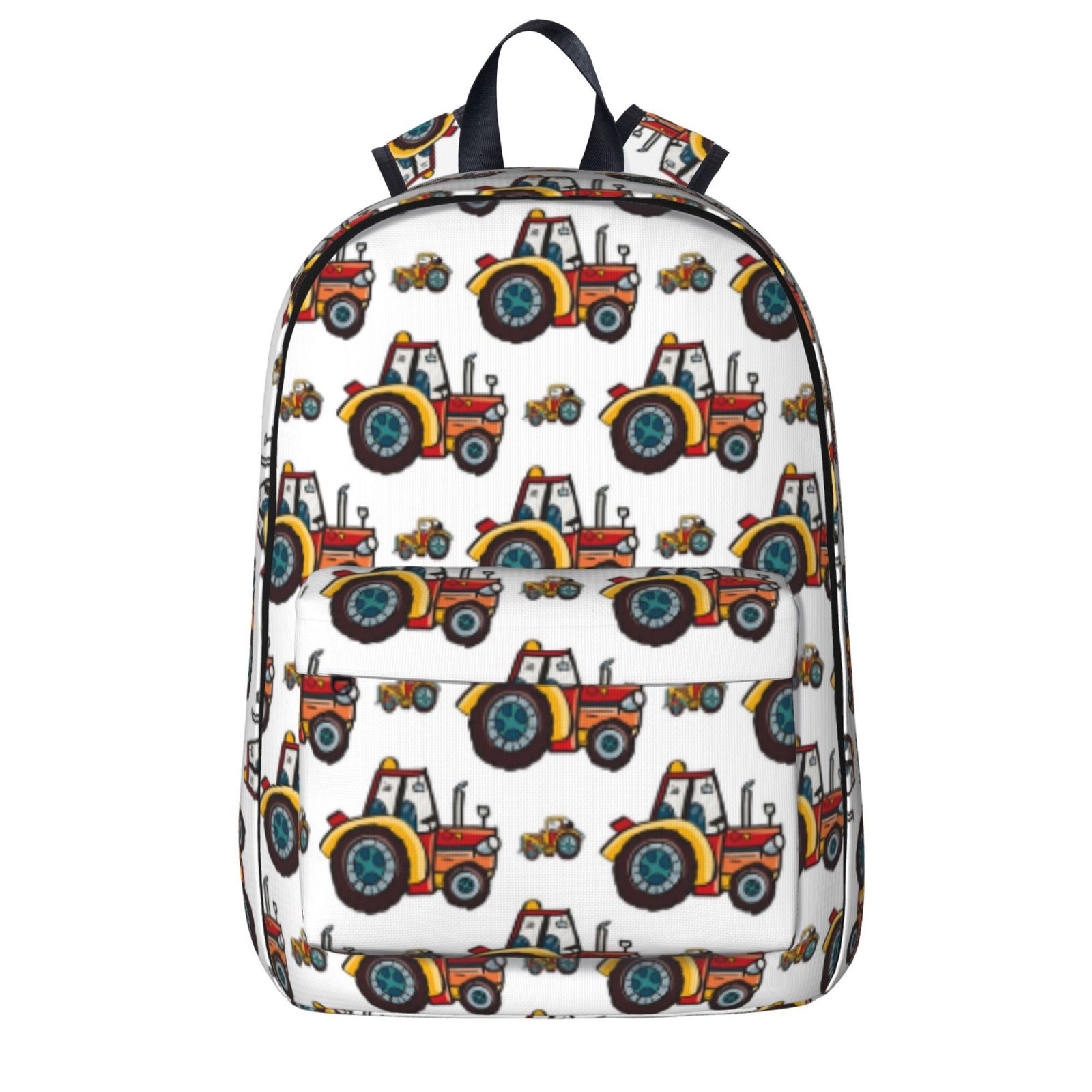 Naloa Cartoon Tractor Print Laptop Backpack - Computer Bag with 2 ...