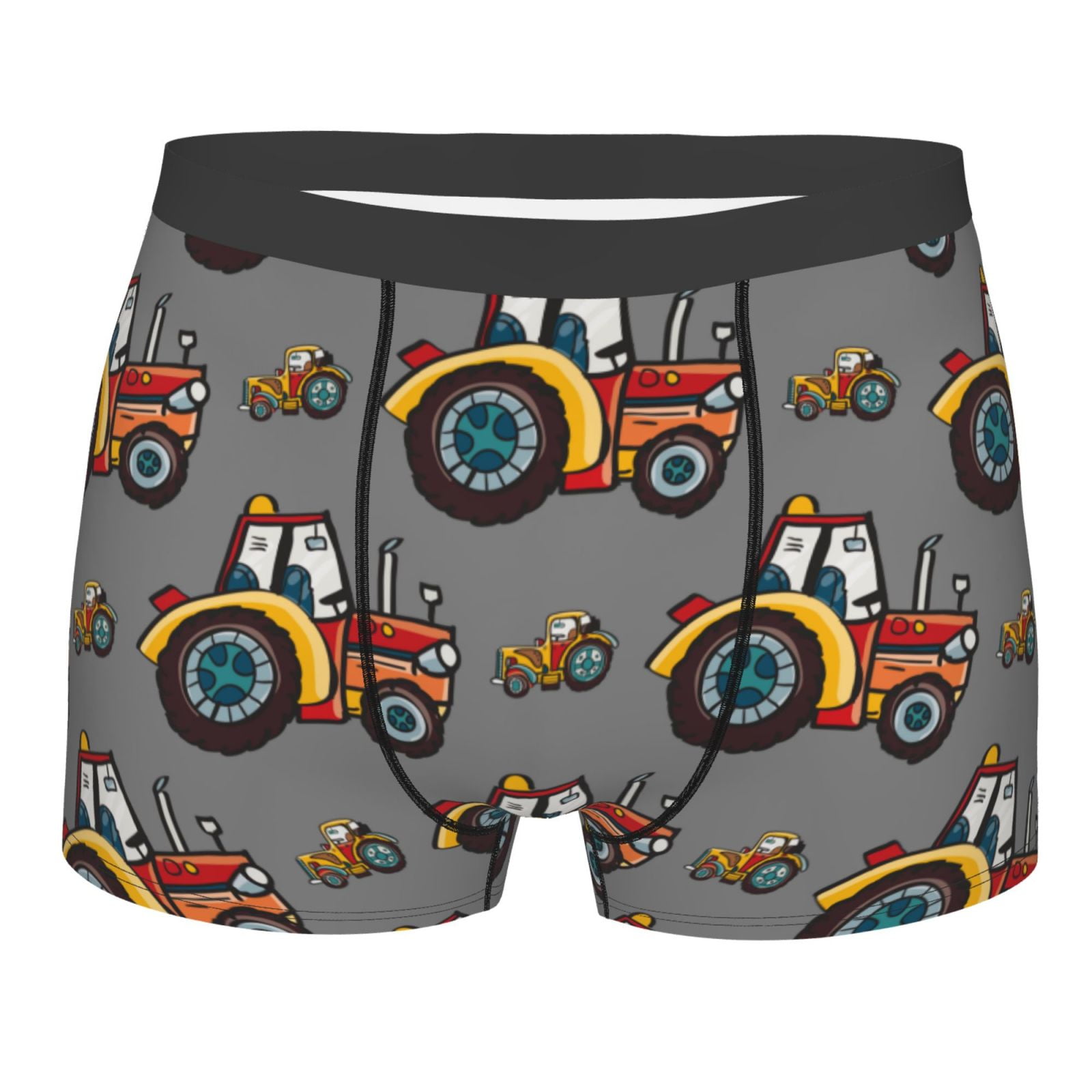 Naloa Cartoon Tractor Print Mens Underwear - Boxers for Men, Classic ...