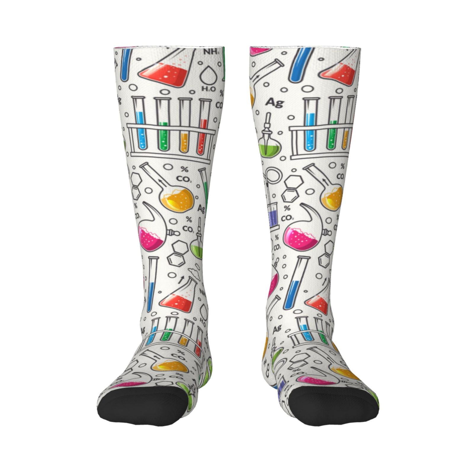 Naloa Chemical Flasks And Test Tubes Thigh High Socks Extra Long ...
